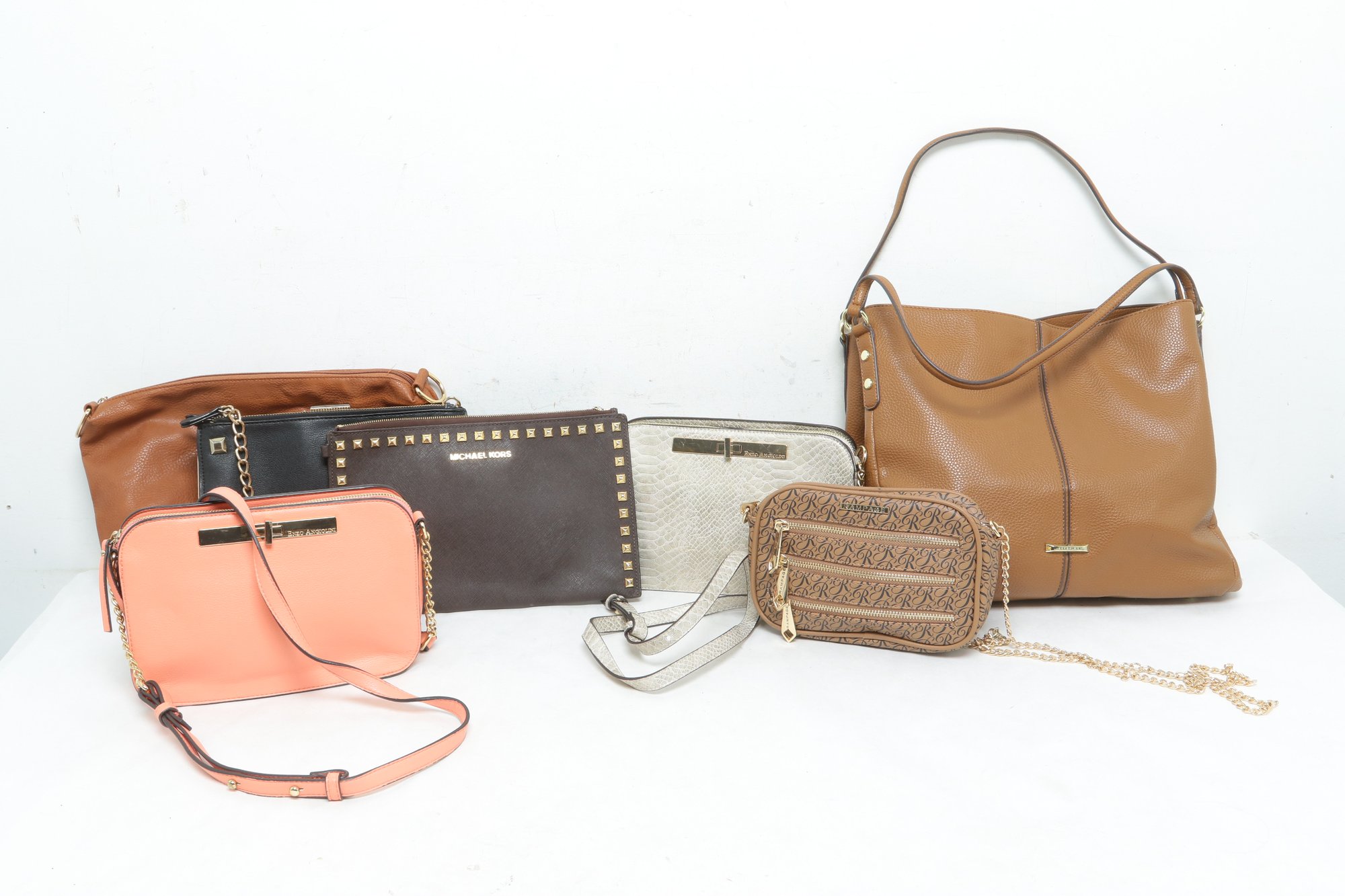 Grouping Of Hand Bags & Clutches: Michael Kors, Anne Klein, Rampage ...