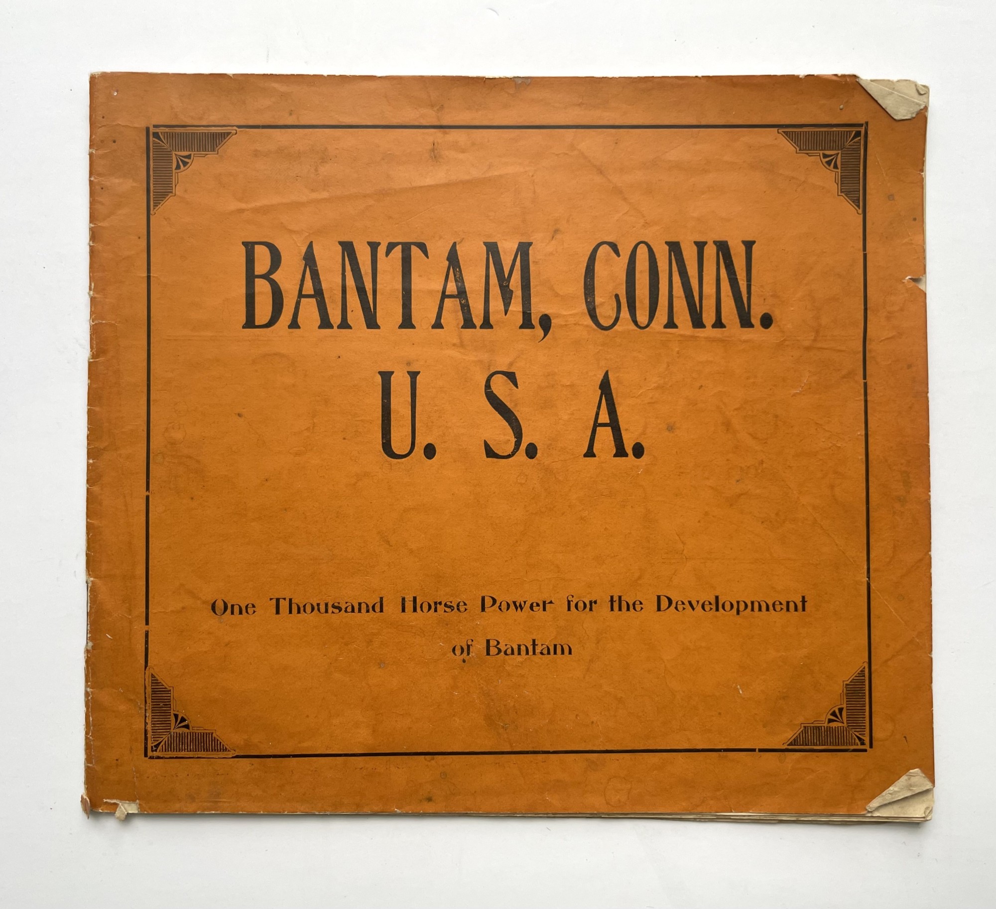 Early Promotional Booklet , Bantam, Conn. U.S.A. One Thousand Horse ...
