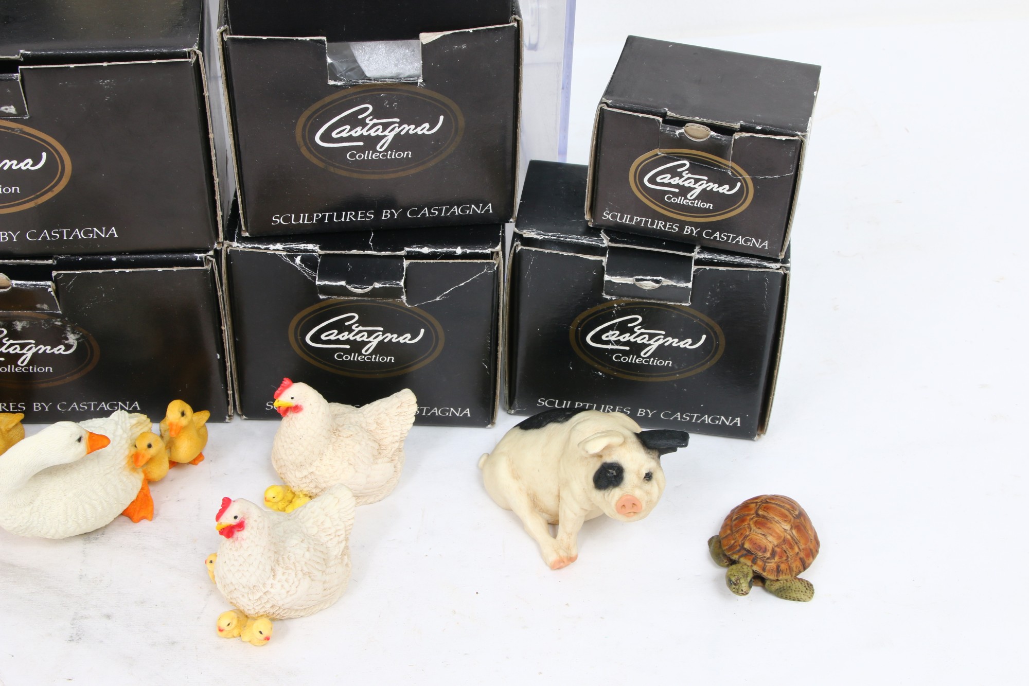 Group Of Sculptures By CASTAGNA - Dog And Other Animals - Mostly New ...