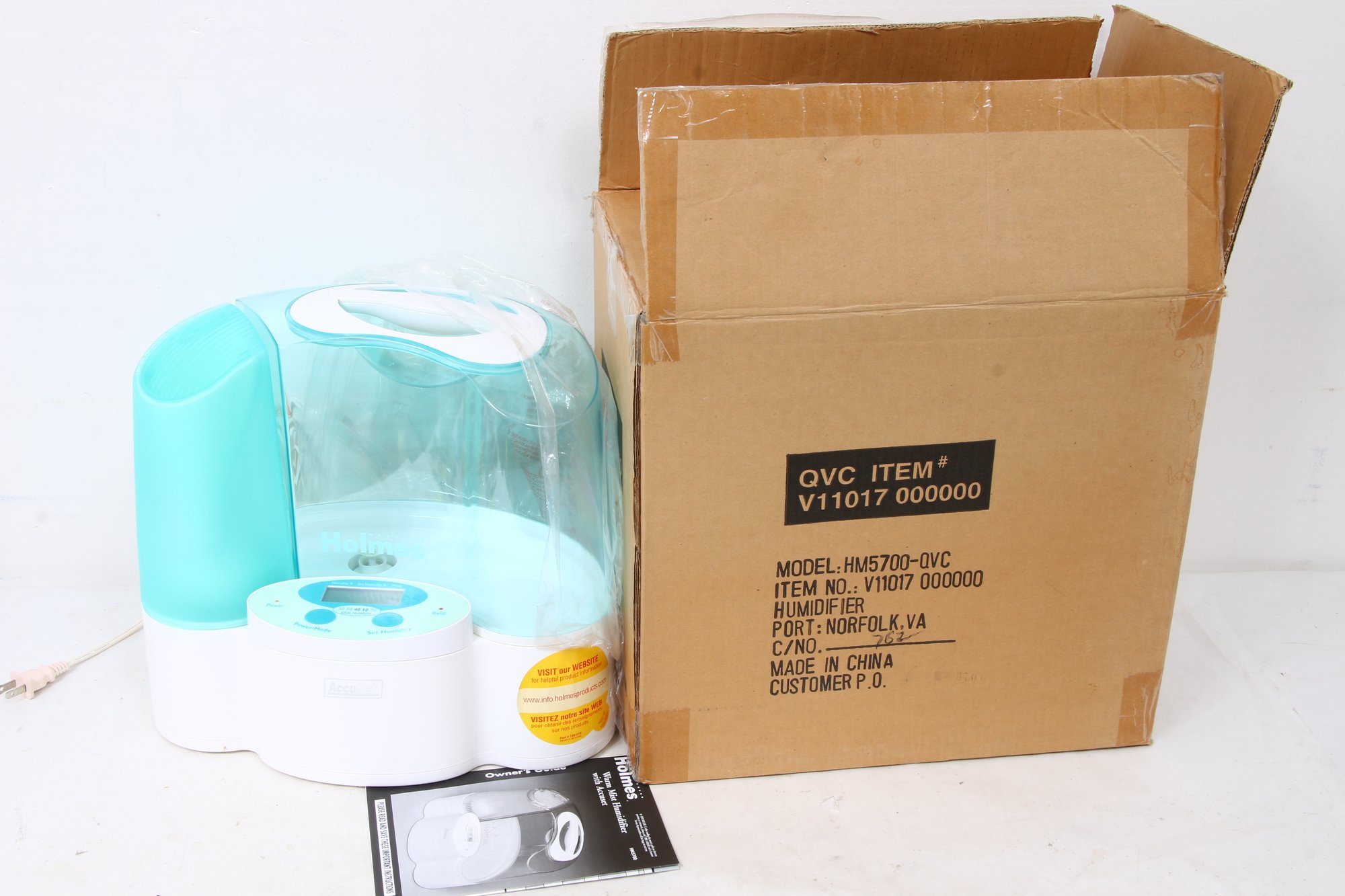 HOLMES Warm Mist Humidifier With Accuset - NEW Old Stock #188826 ...