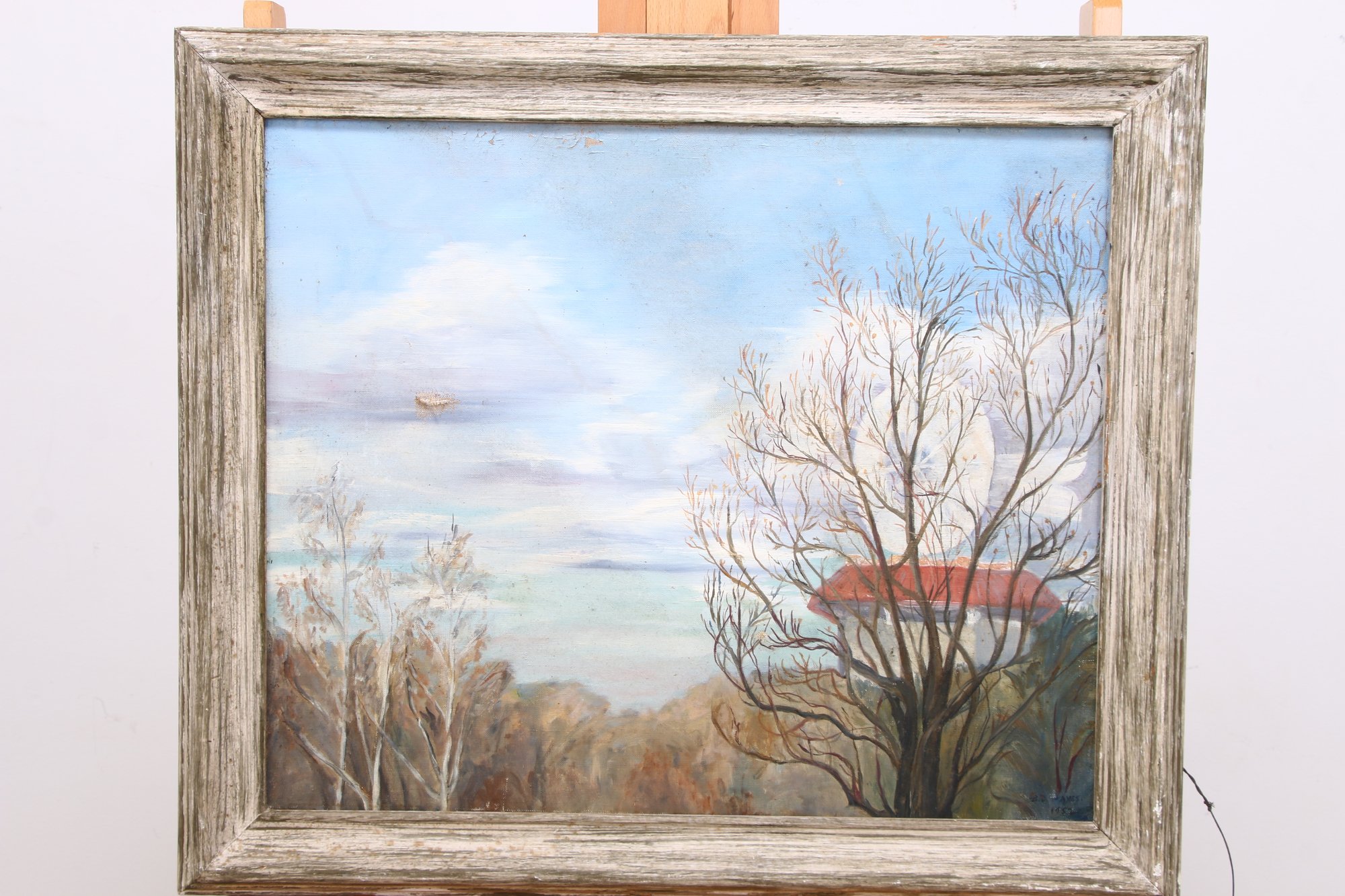 1952 B. D. Hayes Landscape Oil Painting On Canvas #194397 ...