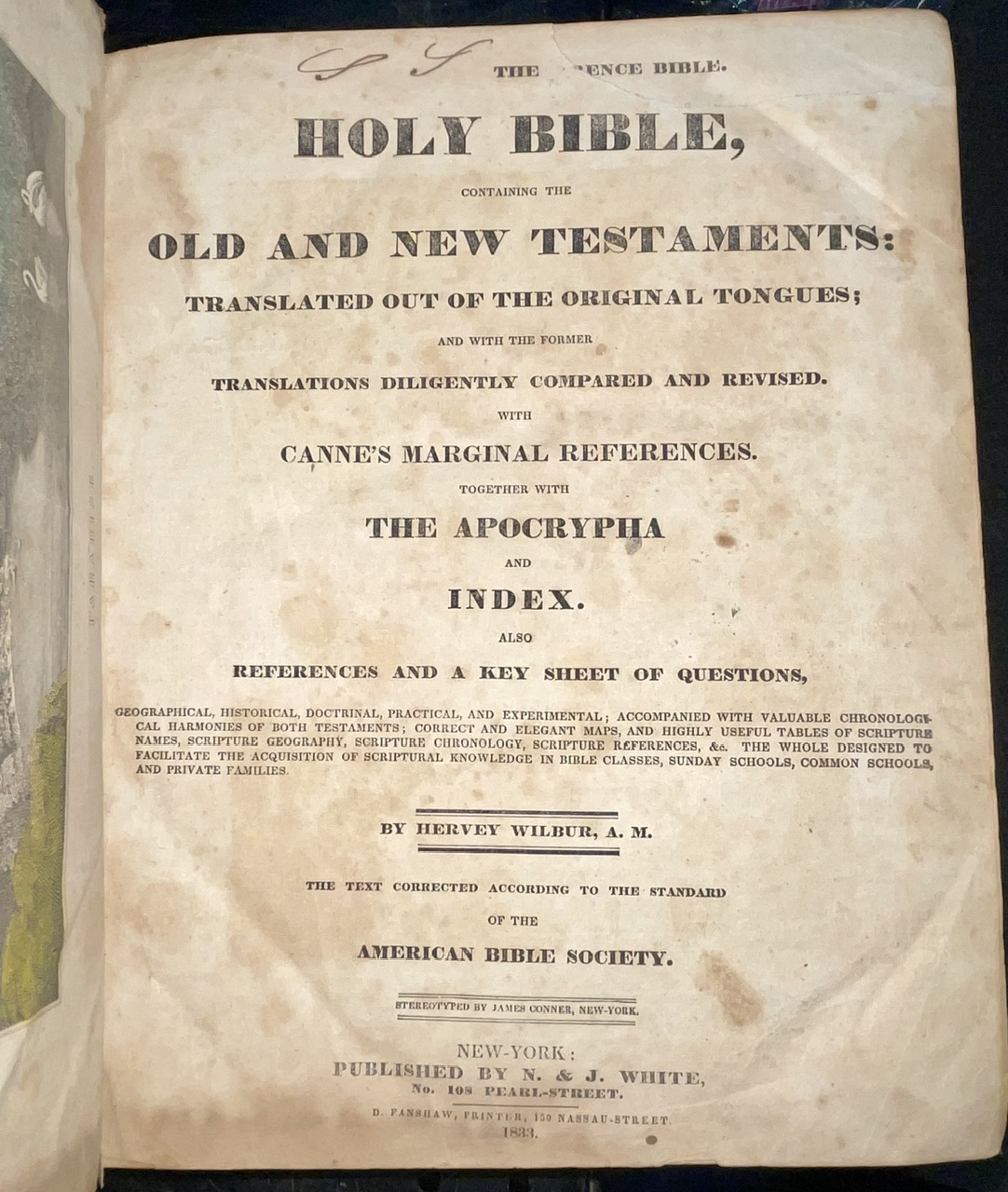 1833 Holy Bible, Containing The Old And New Testaments: Translated Out ...