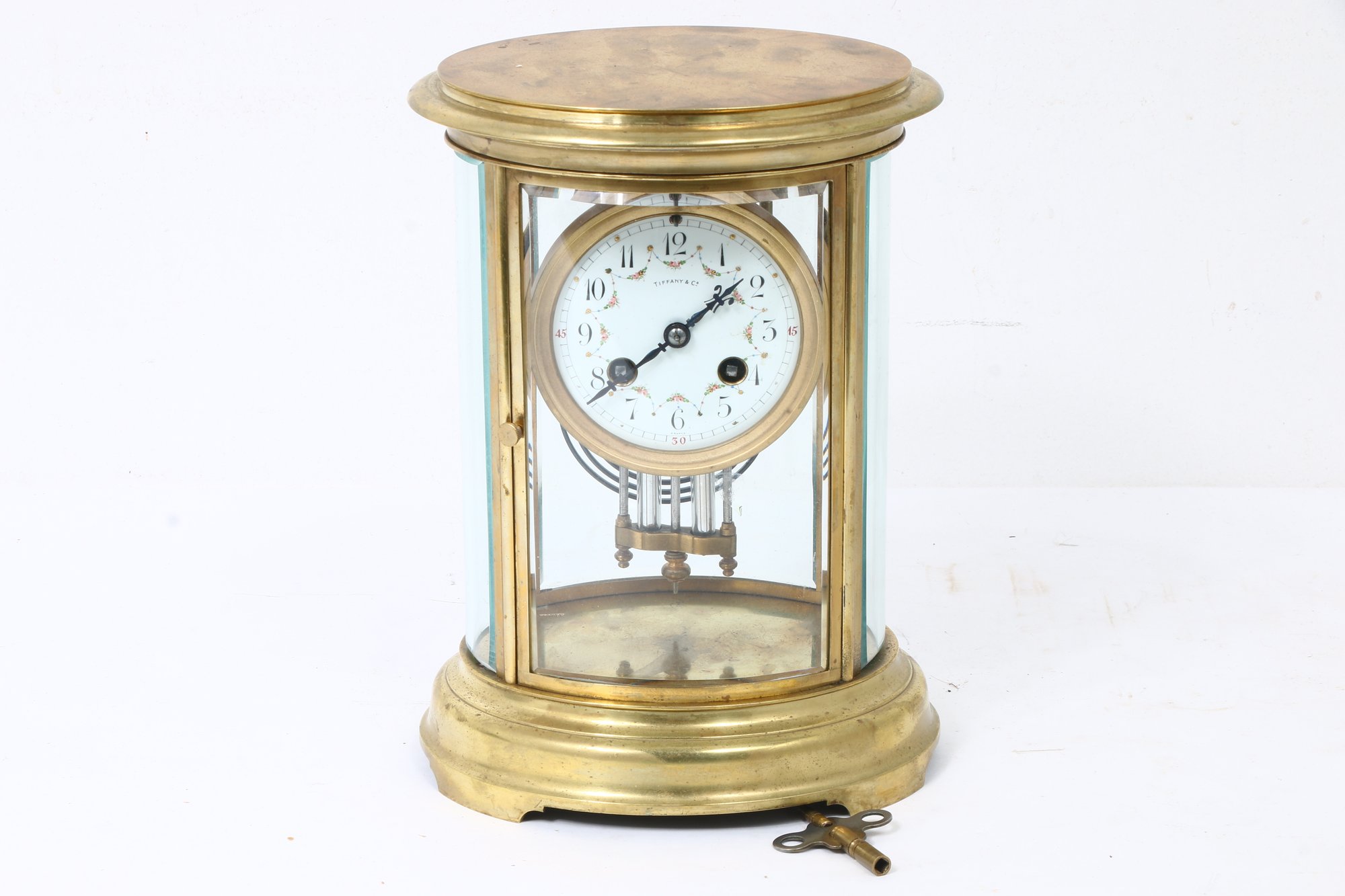 Antique Tiffany & Co French Oval Crystal Regulator Clock #210724 ...