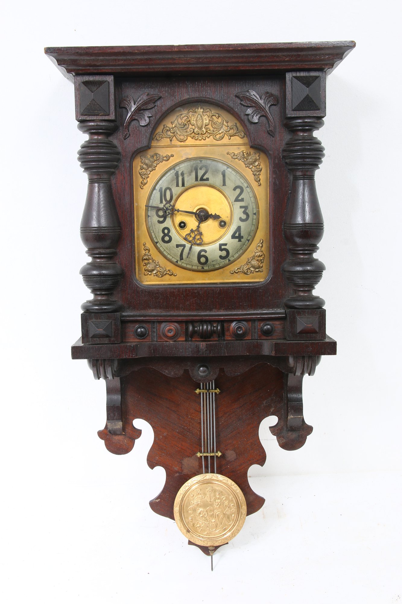 Antique German Free Swinger Wall Clock Gustav Becker Movement #210744 ...