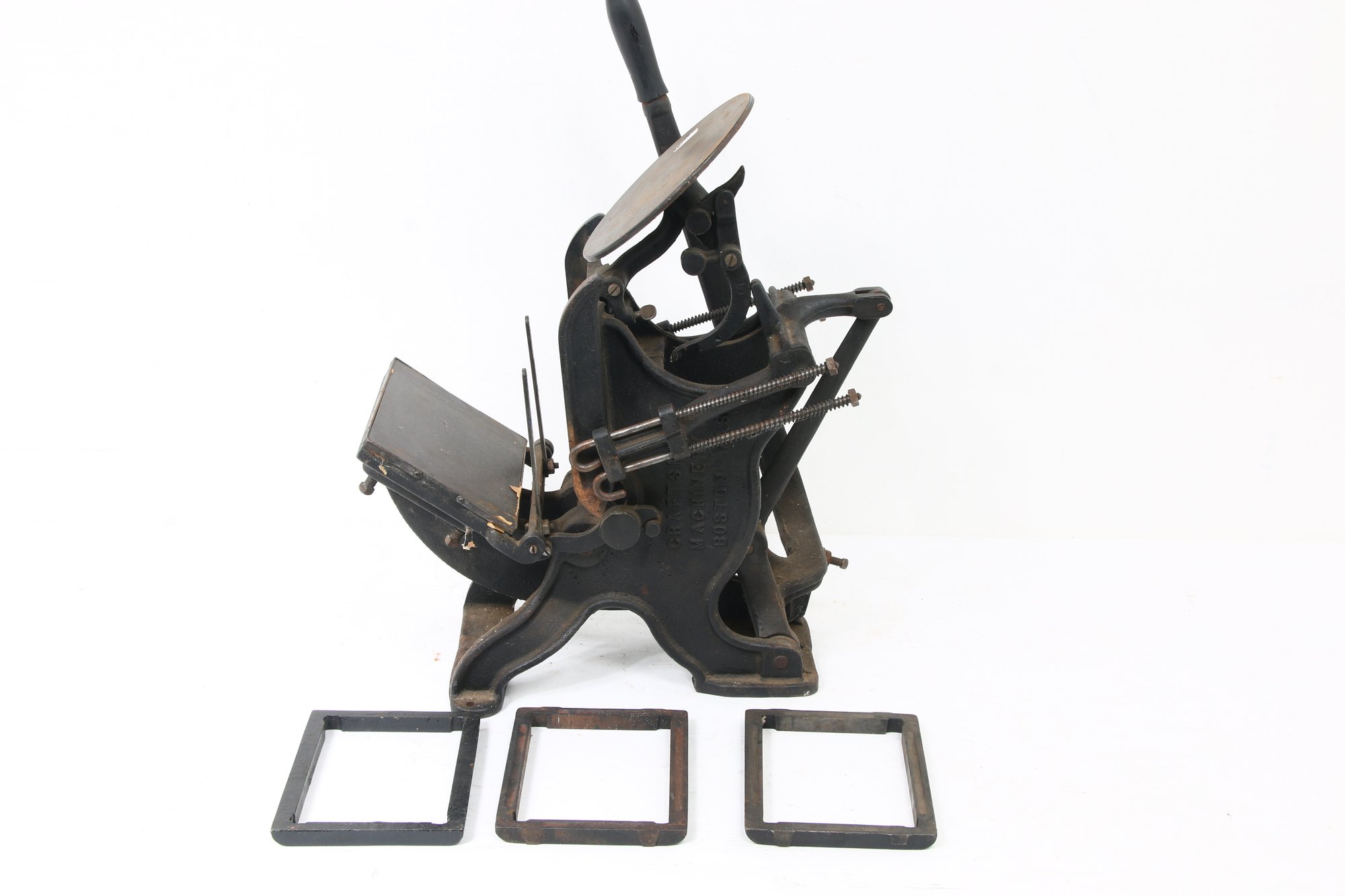 Antique Cast Iron Craftsmen Machinery Co Boston MA Printing Press ...