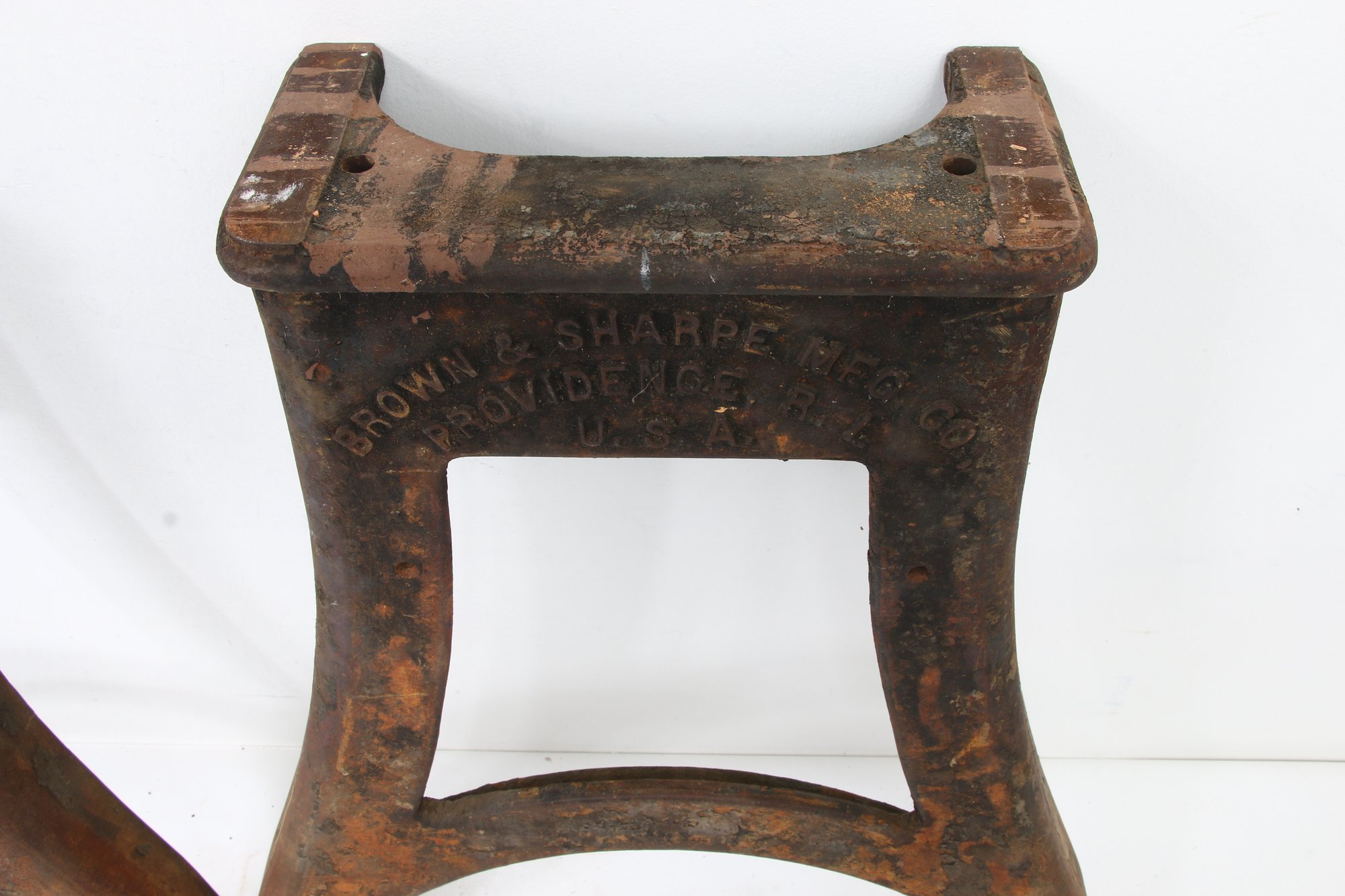 Large Heavy Antique Brown & Sharpe Cast Iron Industrial Table Legs ...