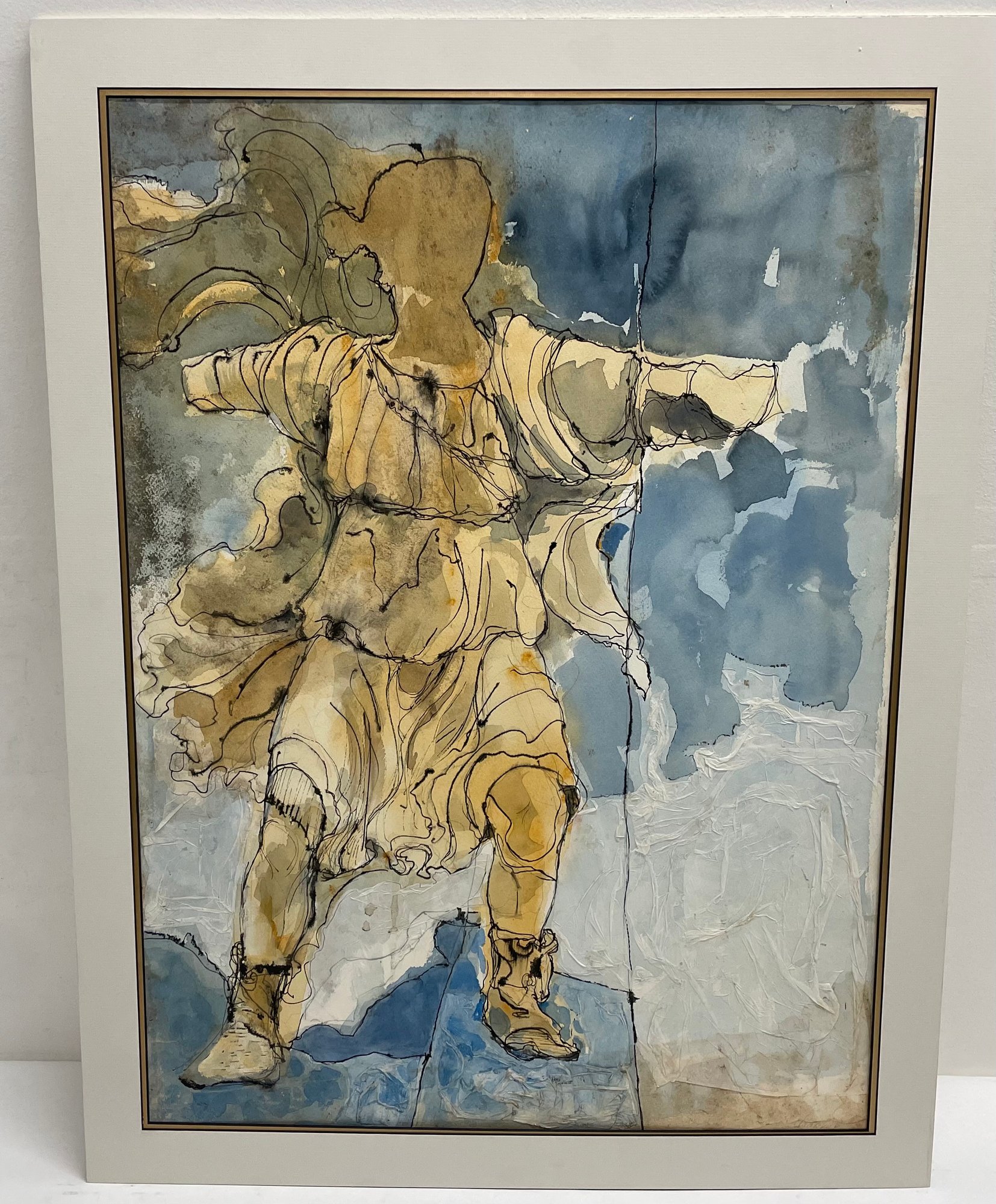 Vintage Mixed Media Painting Signed Hazard Durfee Pergamon Altar Greek ...