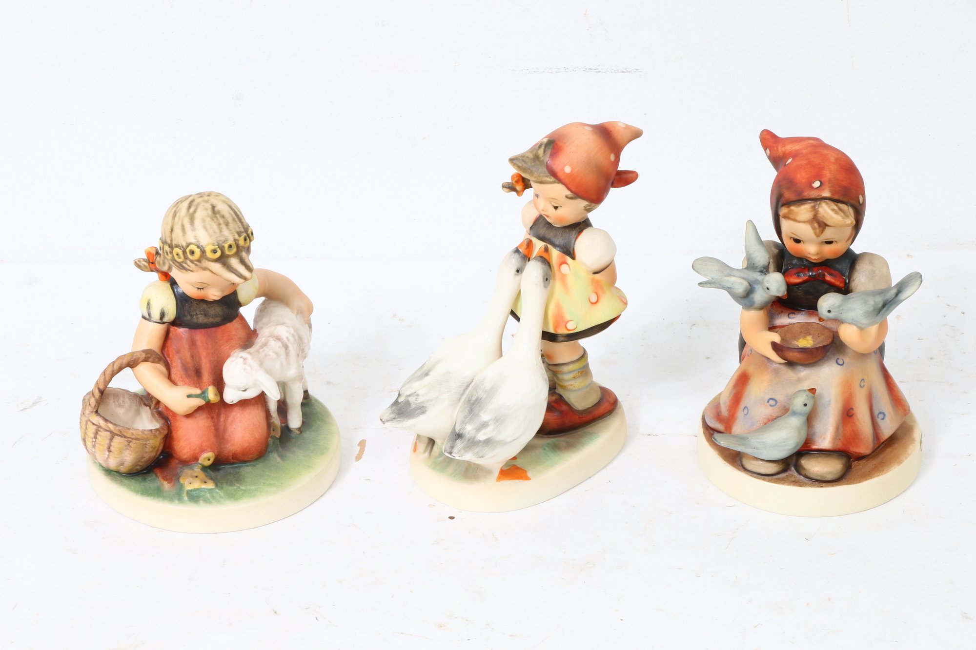 Group Of 3 Hummel Figurines - Cinderella, Goose Girl, Favorite Pet ...