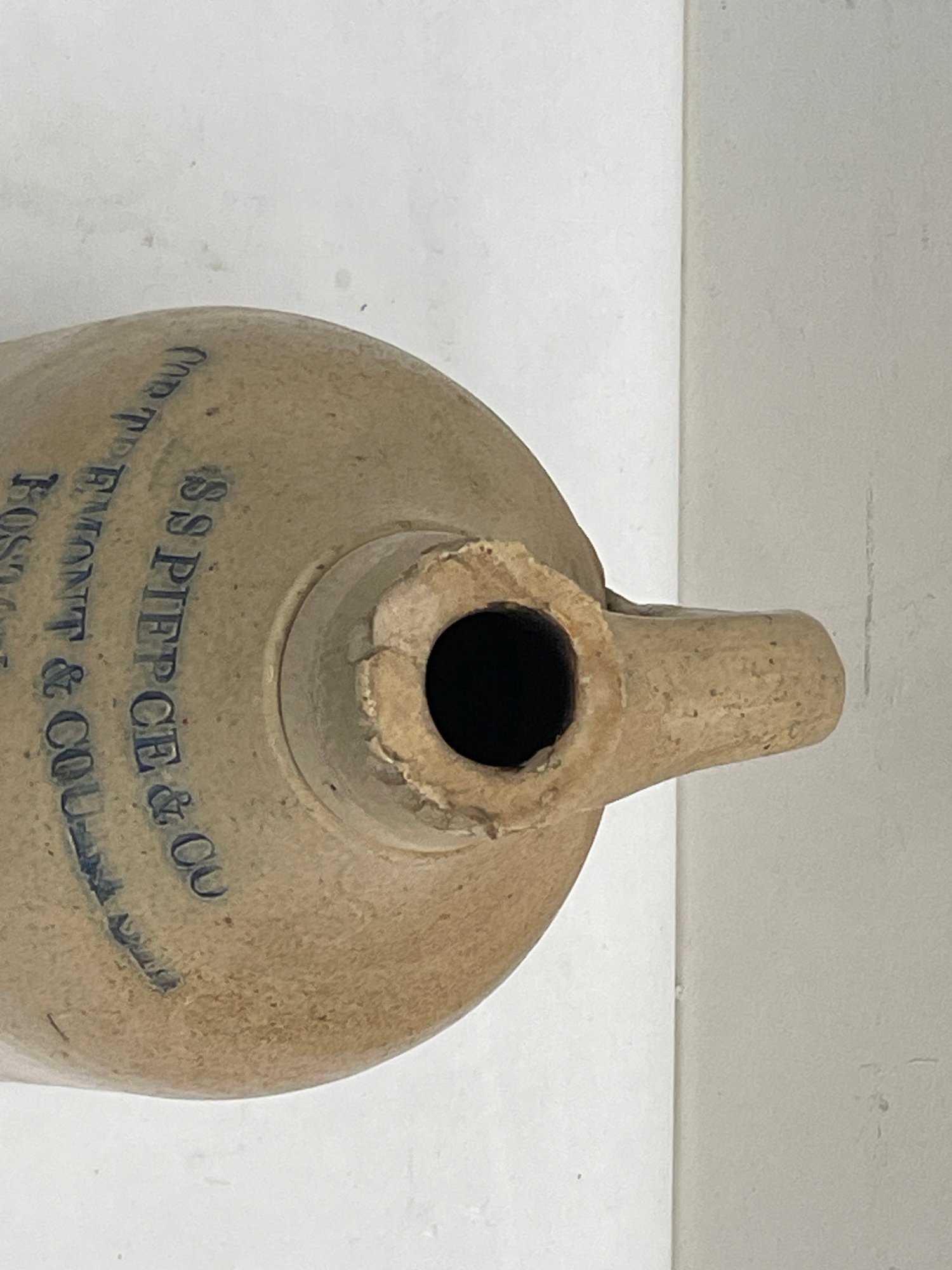 Antique Stoneware Jug SS Pierce & Co Tremont St Boston Mass #206498 ...