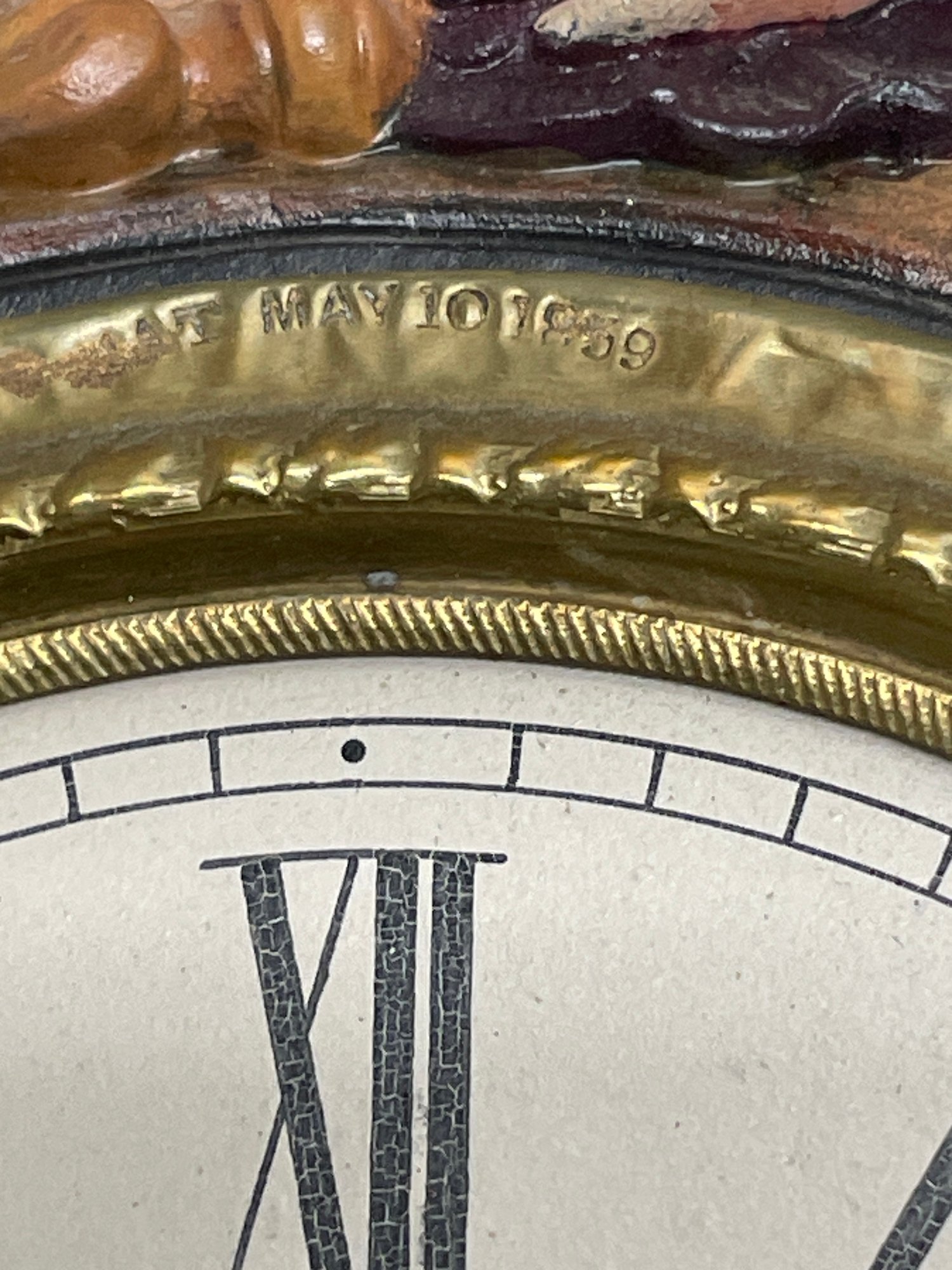 Antique N Muller 1856 Patent Cast Metal Shelf Clock With Cherubs ...