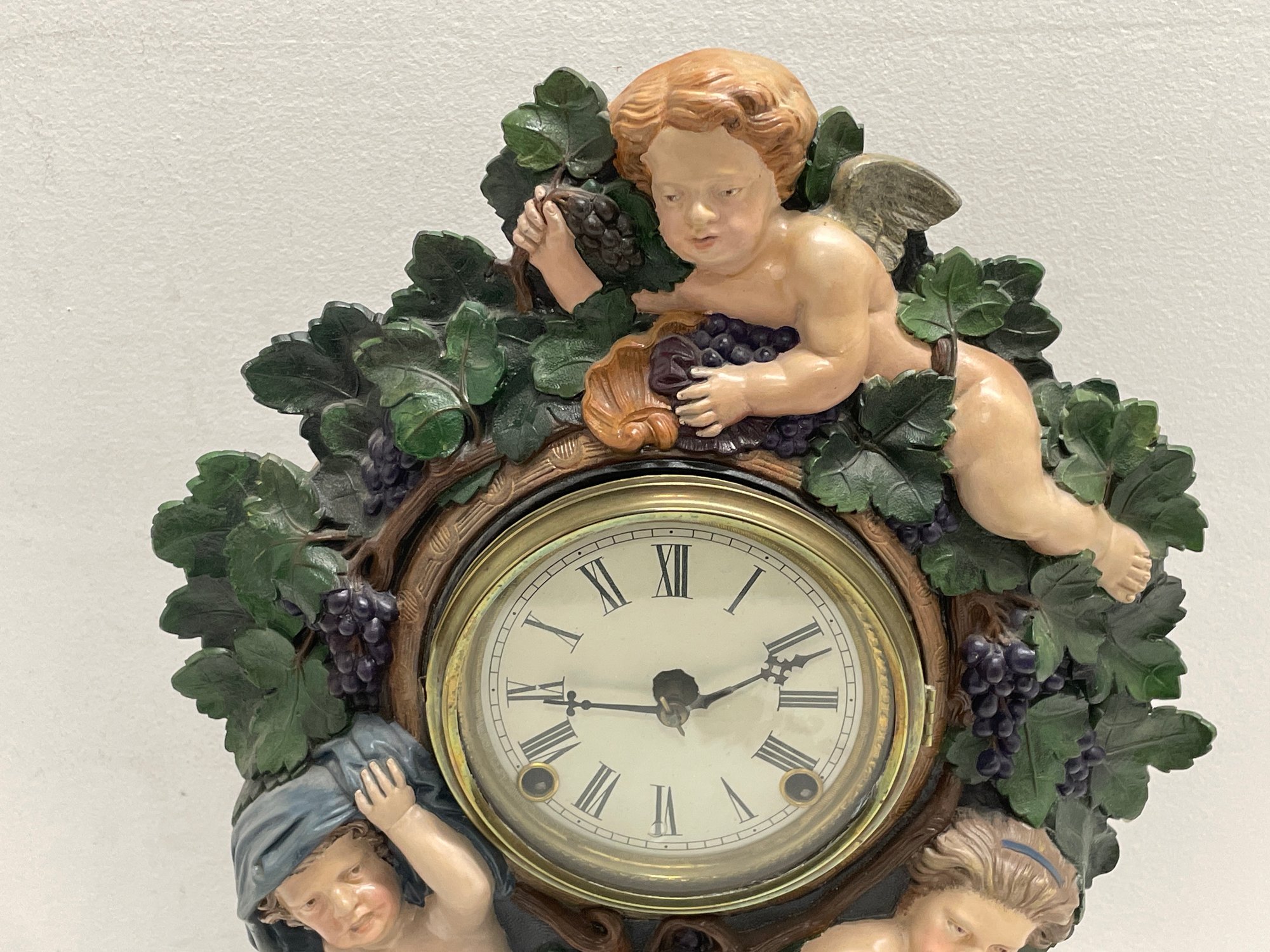 Antique N Muller 1856 Patent Cast Metal Shelf Clock With Cherubs ...
