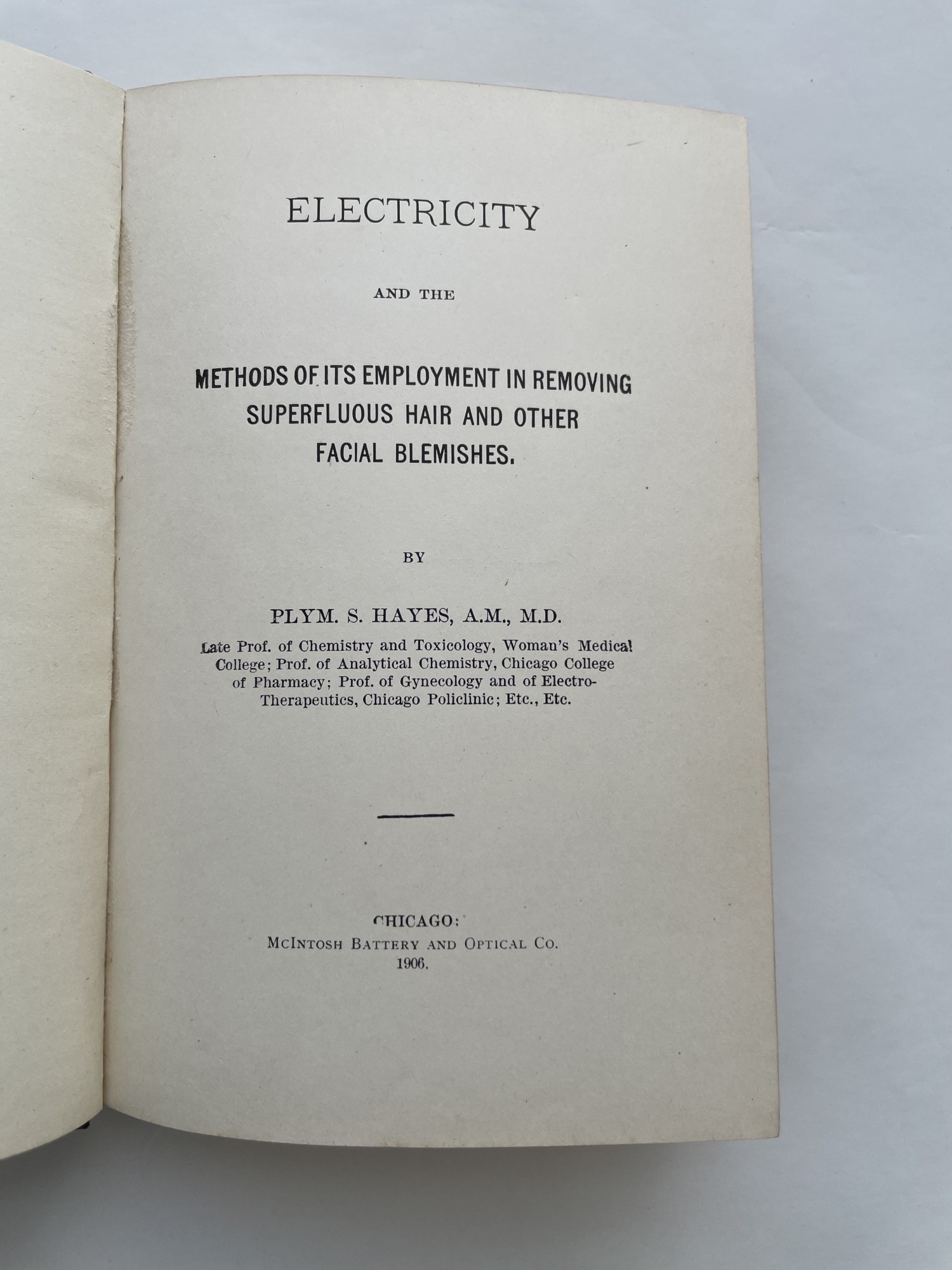 Hayes, Plym. S. Electricity And The Methods Of Its Employment In ...