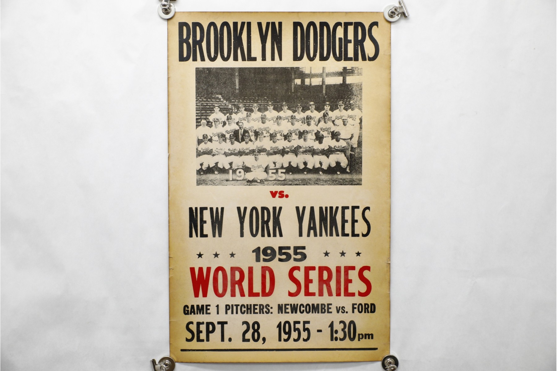 Vintage Repro Brooklyn Dodgers And New York Yankees 1955 World Series ...