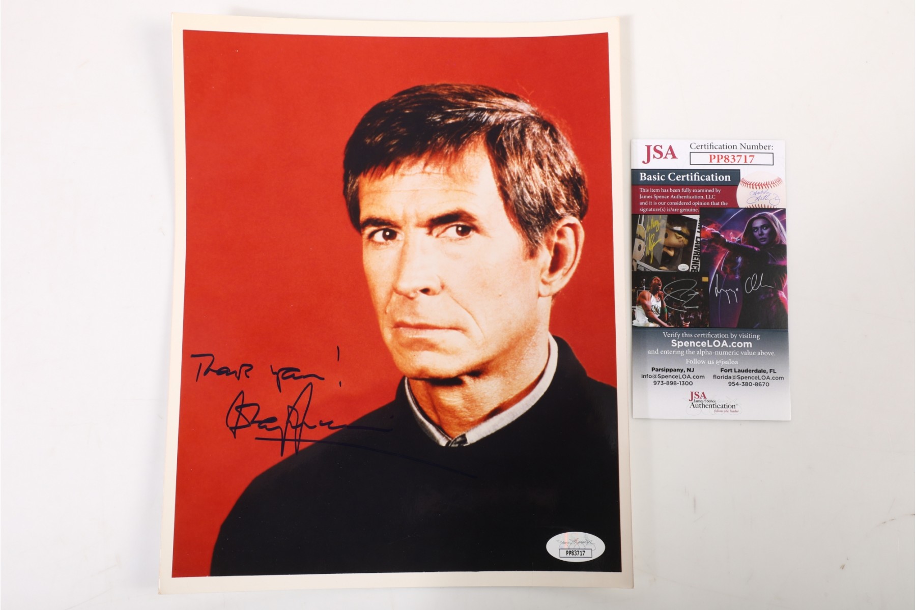 Anthony Perkins Signed Color Photograph JSA CERT #: PP83717 #111172 ...