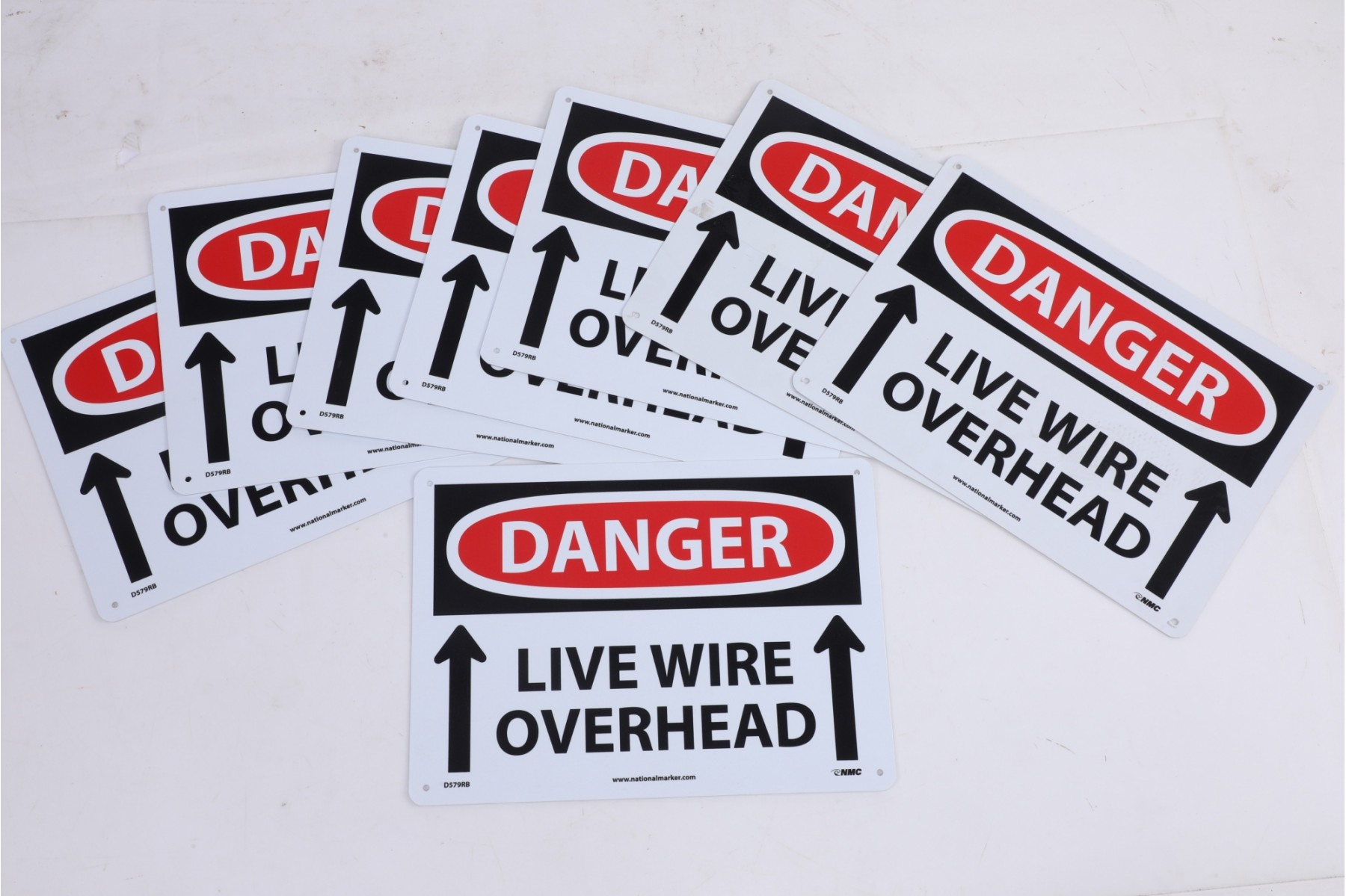 8 New Danger Live Wire Overhead Signs #135320 | Auctionninja.com
