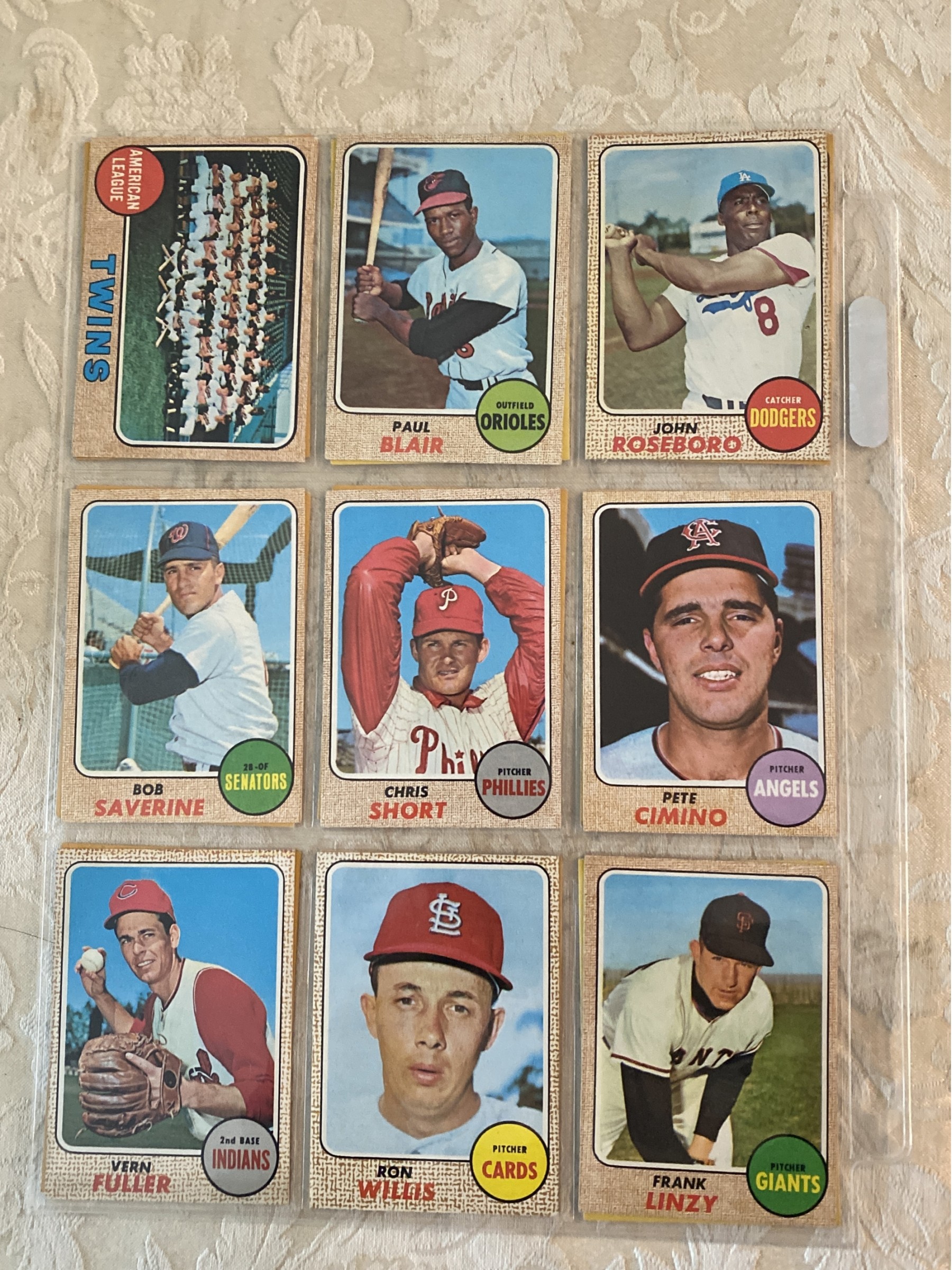 1968 Topps Baseball Card Lot Of 18 #9949 | Auctionninja.com