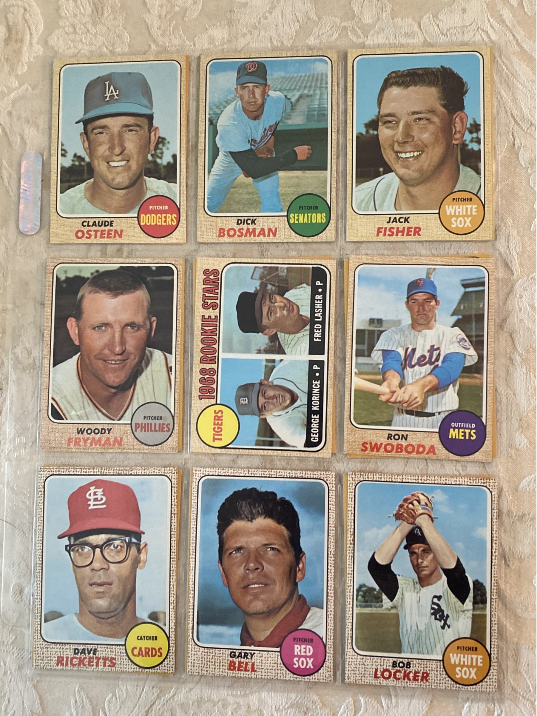 1968 Topps Baseball Card Lot Of 18 #9951 | Auctionninja.com