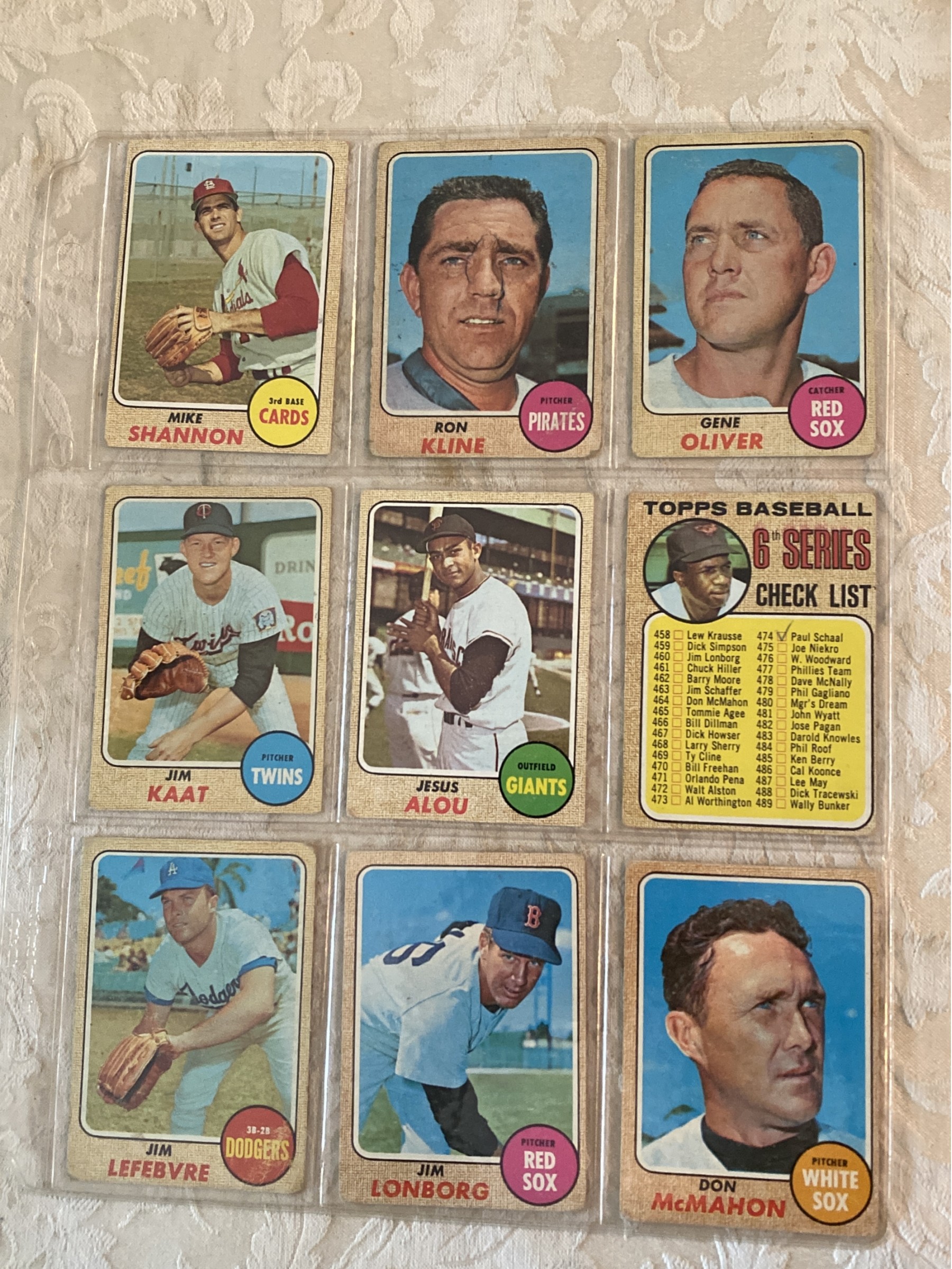 1968 Topps Baseball Card Lot Of 9. #9940 | Auctionninja.com