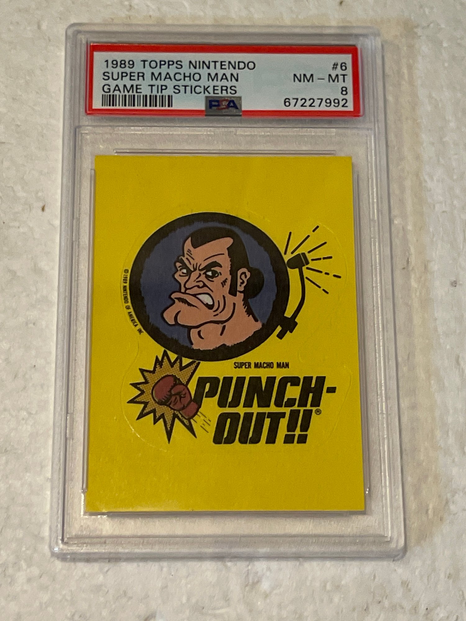 PUNCH-OUT!! SUPER MACHO MAN PSA 8 1989 Topps Nintendo Game Tip Sticker ...