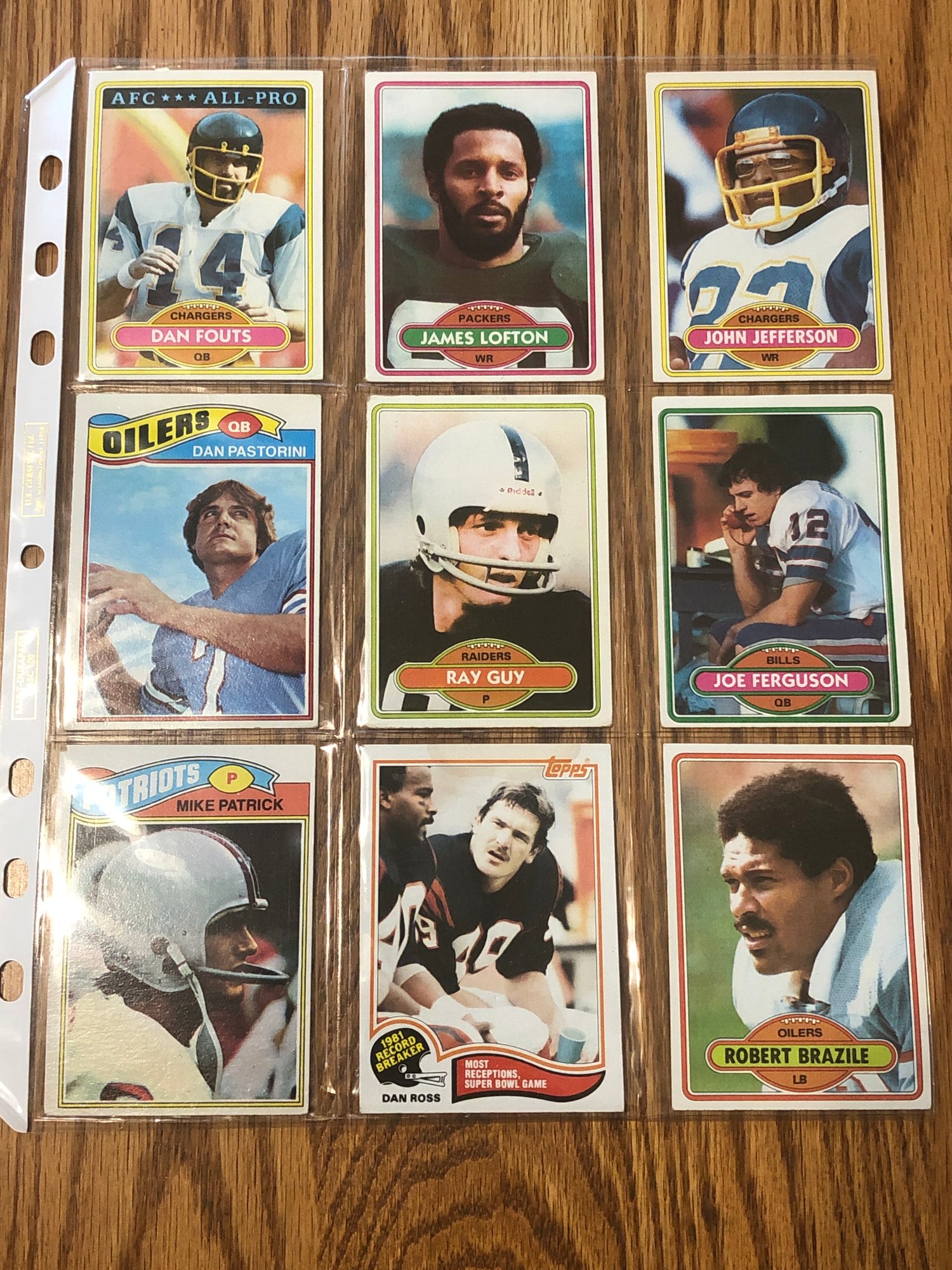 Lot Of (9) 1970s And 1980s Topps Football Cards #15374 | Auctionninja.com
