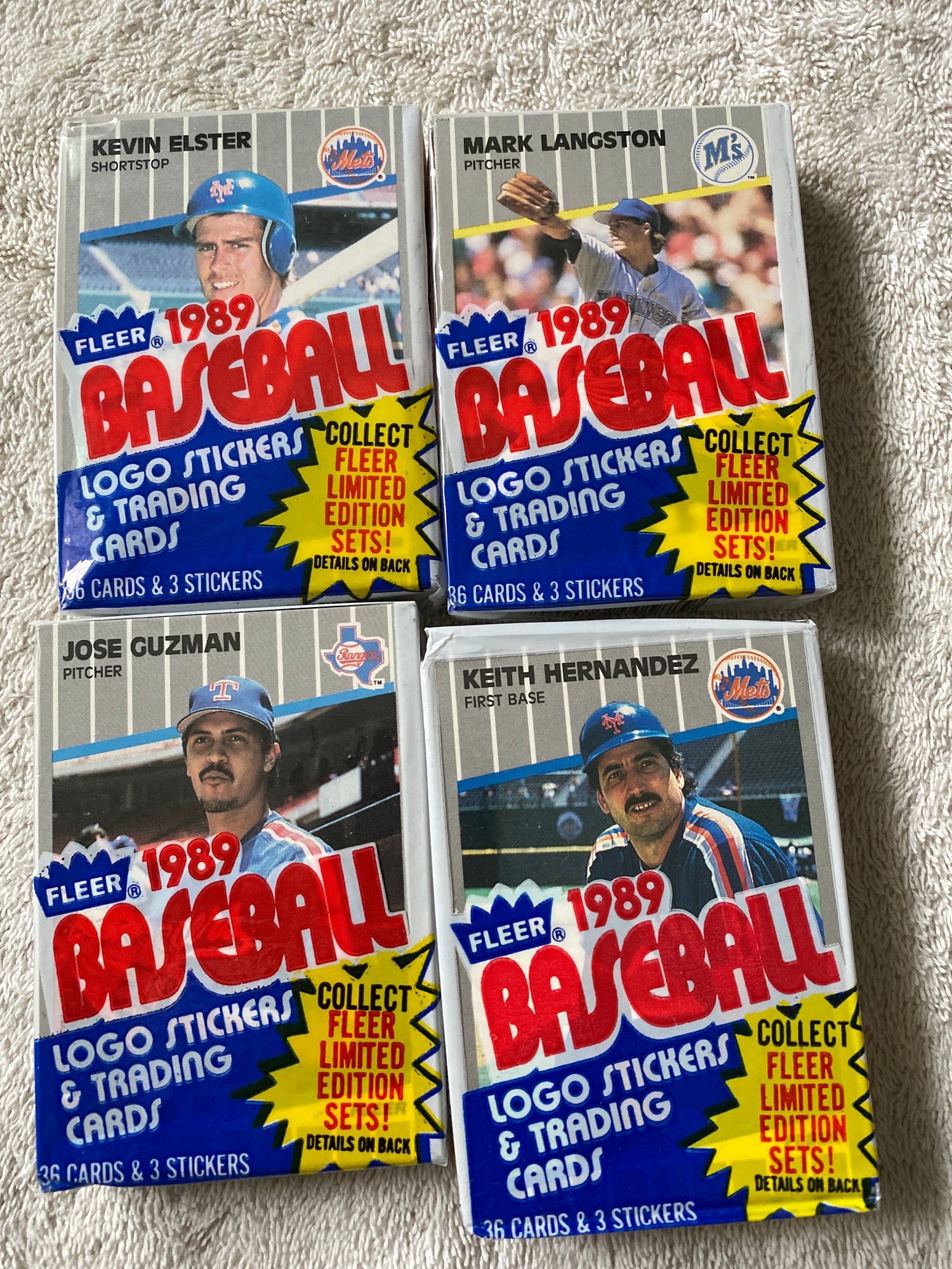 1989 Fleer Cello Pack Lot Of 4. Griffey JR Rookie? #18582 ...
