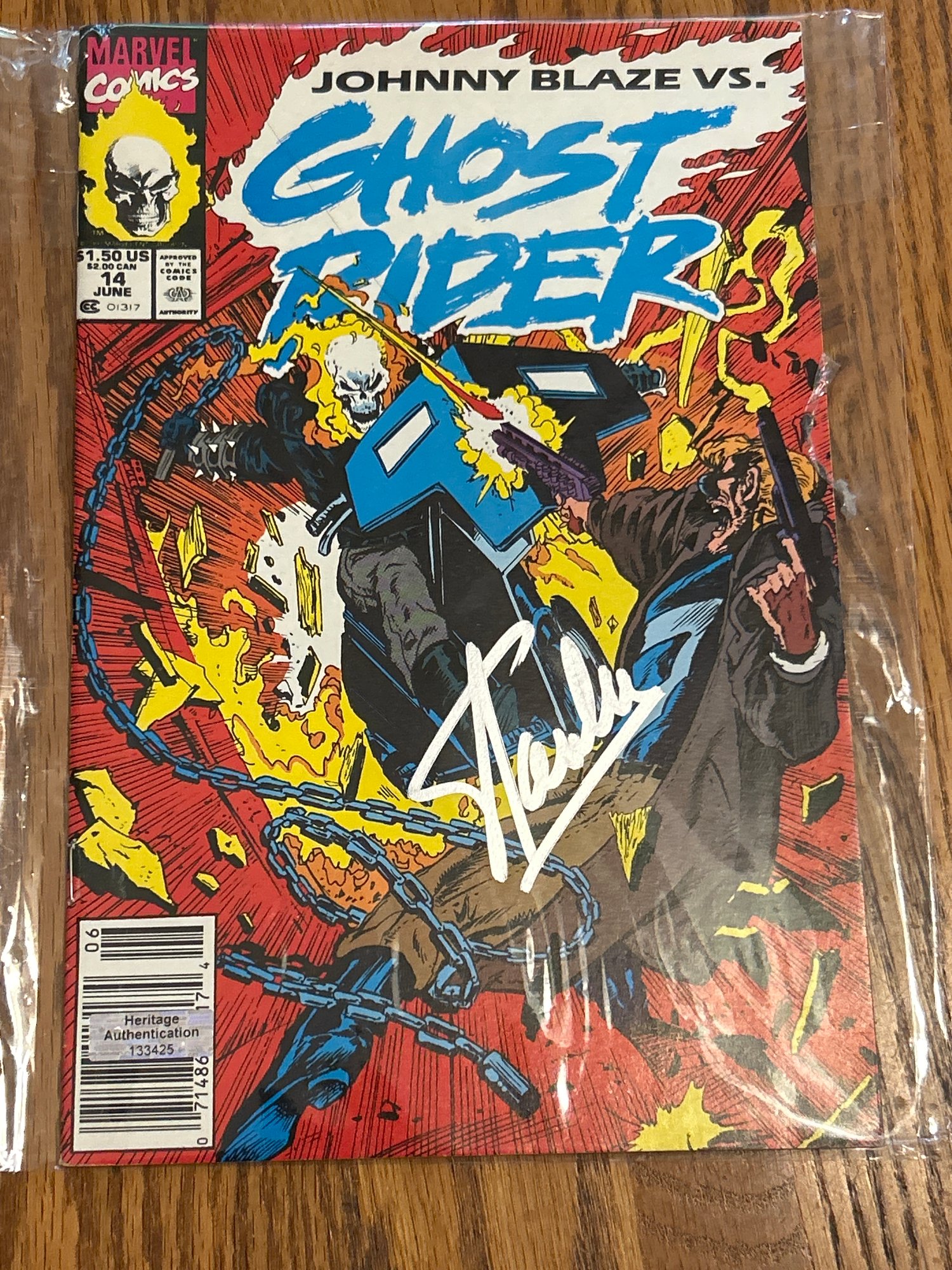 Stan Lee Autographed Ghost Rider Comic Book #20422 | Auctionninja.com