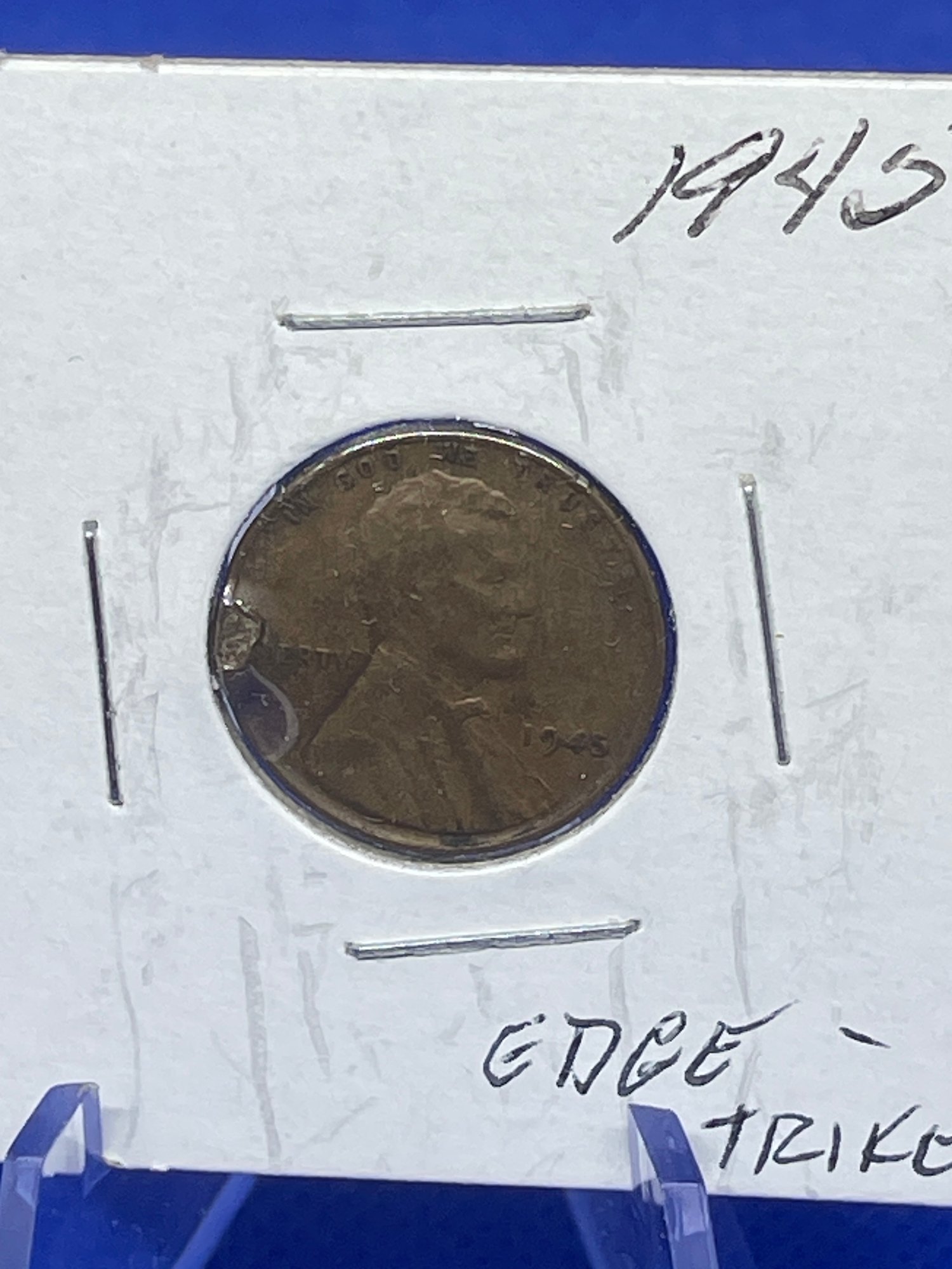 1945 Edge Strike Penny - Error #21669 | Auctionninja.com