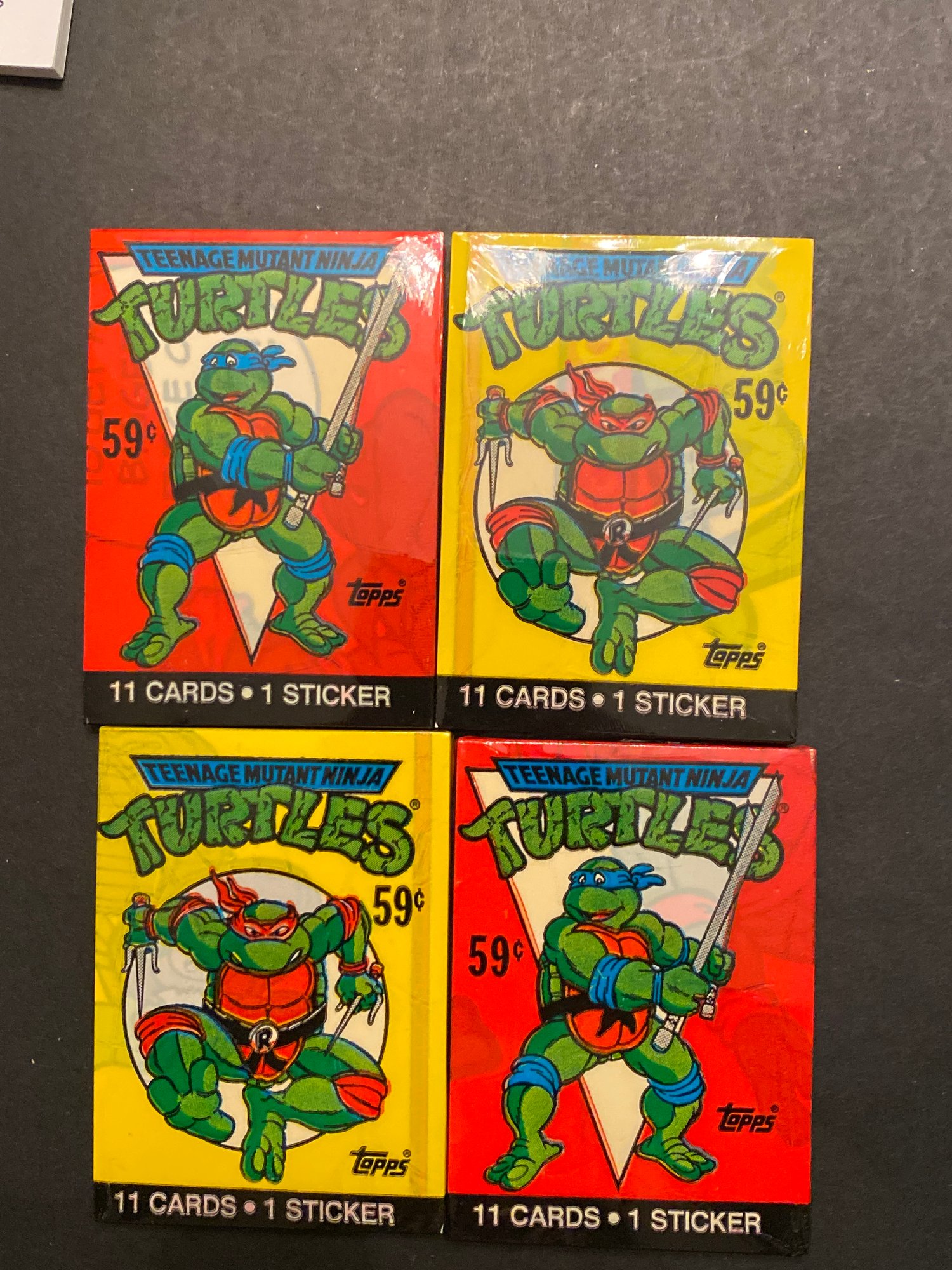 1989 Teenage Mutant Ninja Turtles Trading Cards New Sealed Lot Of 4 ...