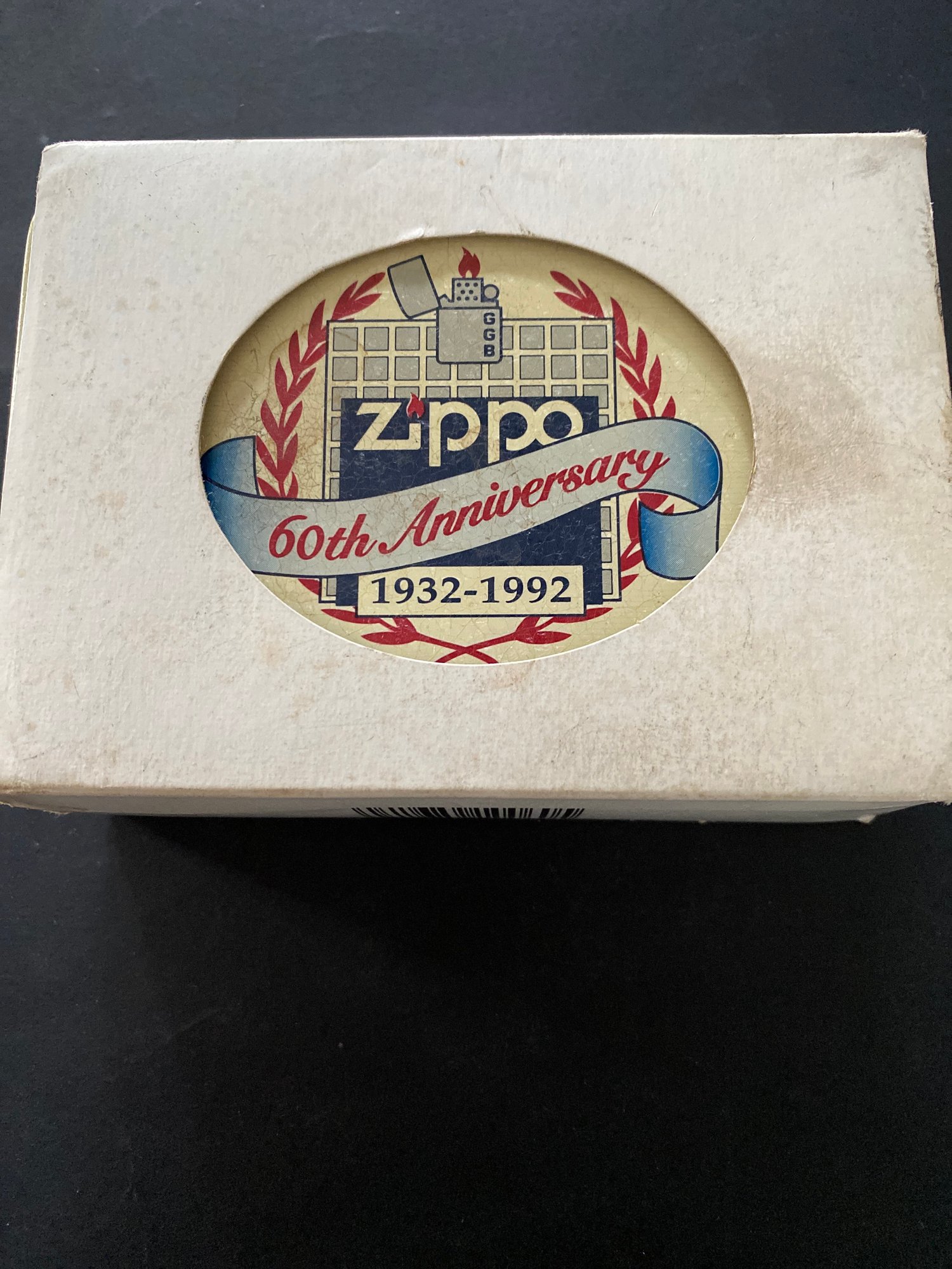 Vintage 60th Anniversary Zippo 1932 - 1992 With Tin Box Midnight Chrome ...