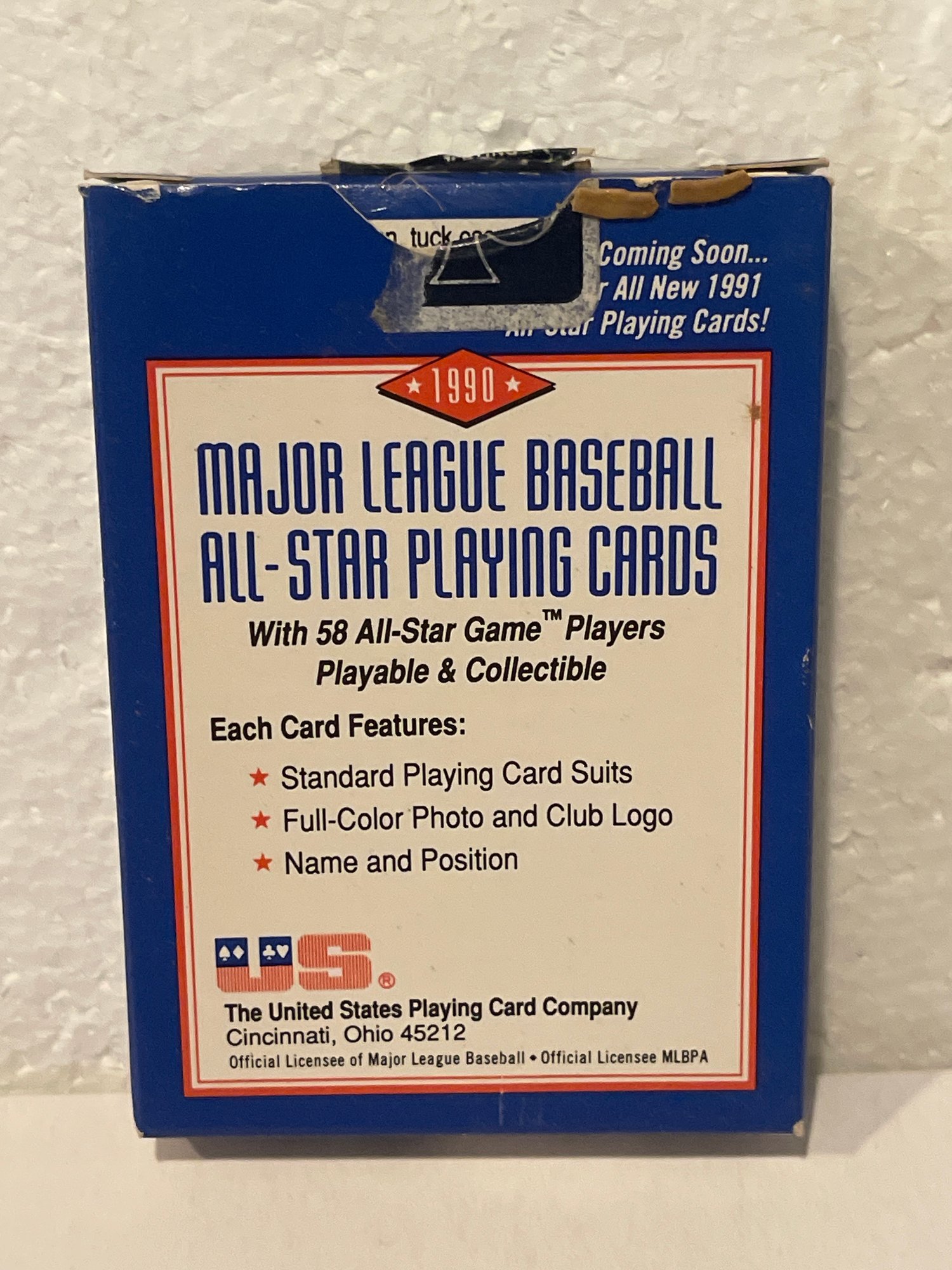 COMPLETE BOXED SET 1990 BASEBALL MAJOR LEAGUE ALL-STARS PLAYING CARDS ...