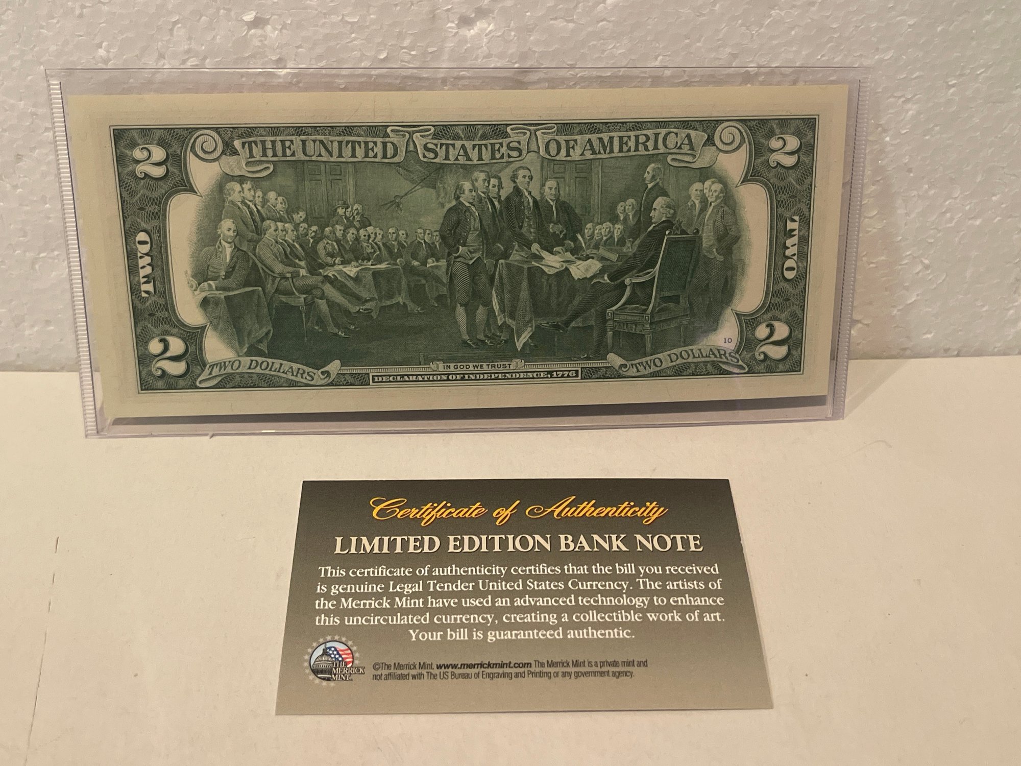 FULL BACK To FACE OFFSET COLORIZED PRINTING ERROR OVERPRINT $2 Genuine ...