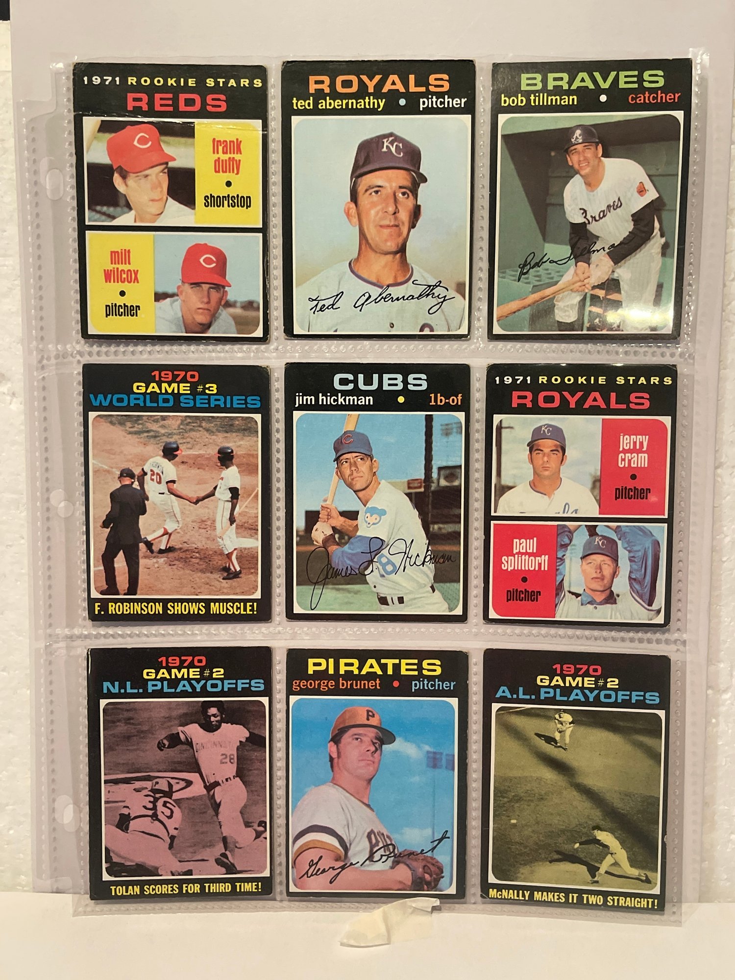 1971 Topps Lot Of Assorted Baseball Cards - Lot Of 9 #28703 ...