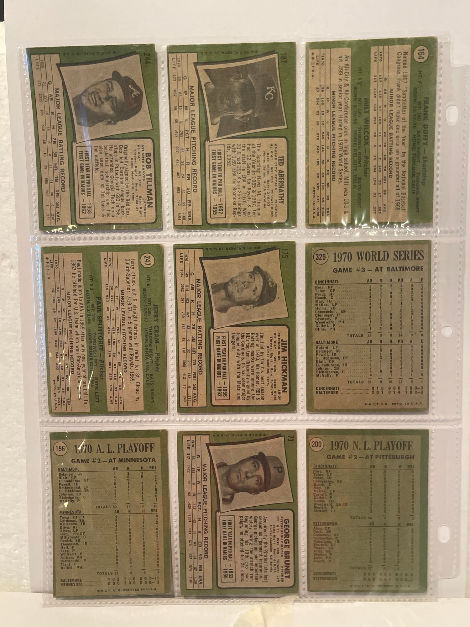 1971 Topps Lot Of Assorted Baseball Cards - Lot Of 9 #28703 ...