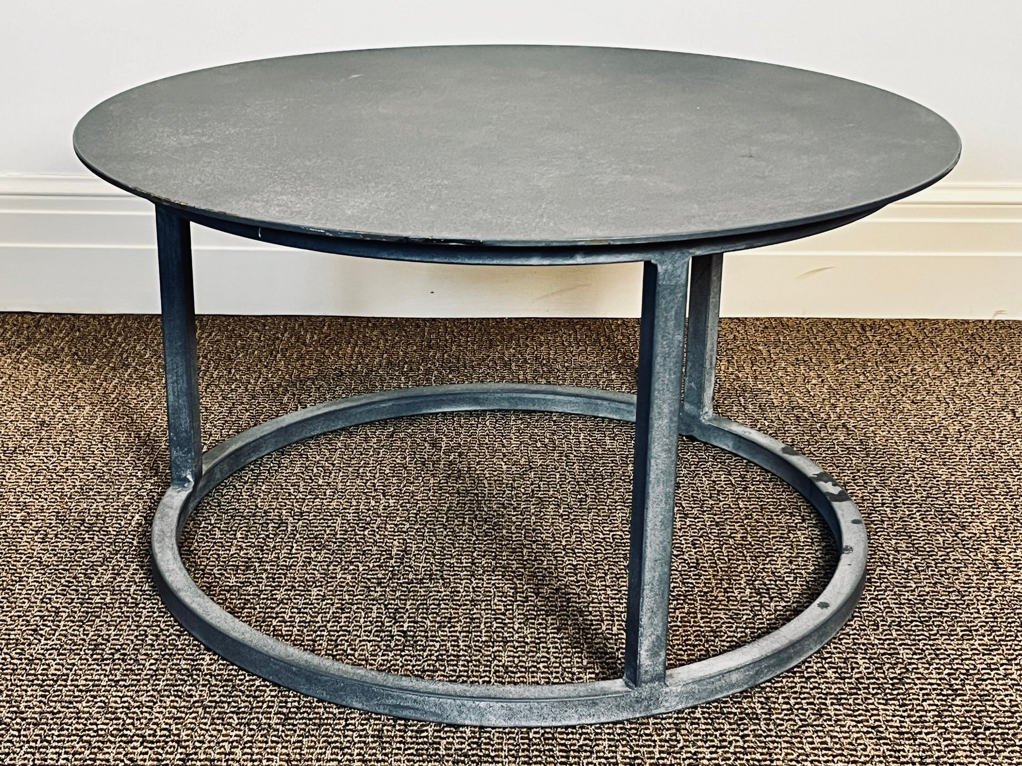Restoration Hardware Mercer Round Coffee Table #14179 | Auctionninja.com