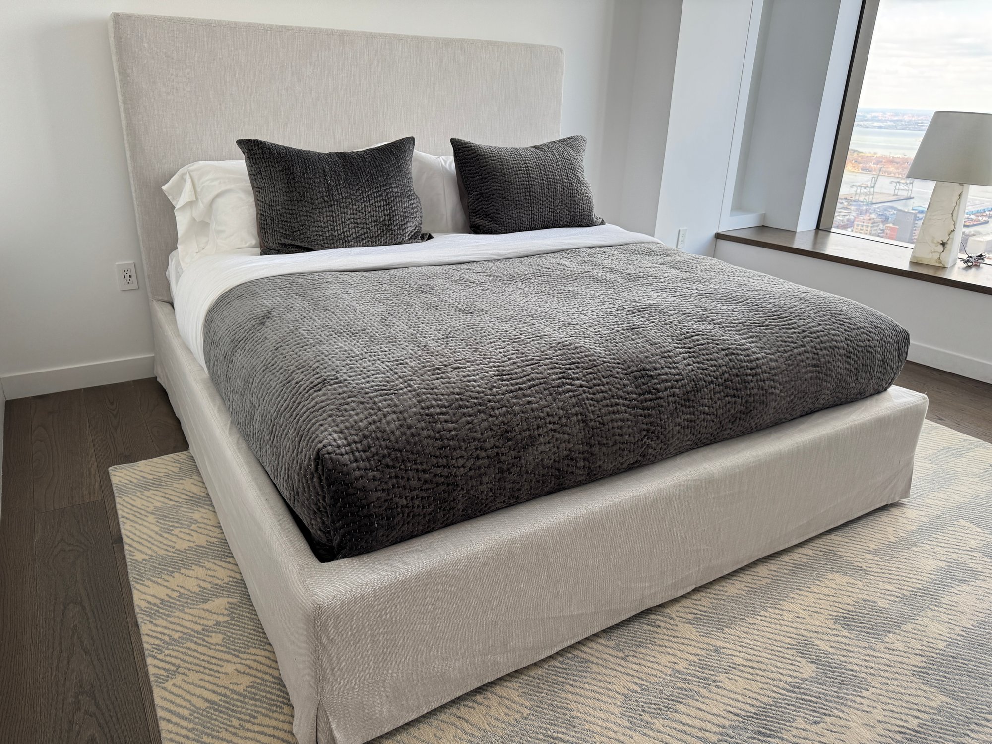 Restoration Hardware King Sand Linen Bed With Restoration Hardware ...