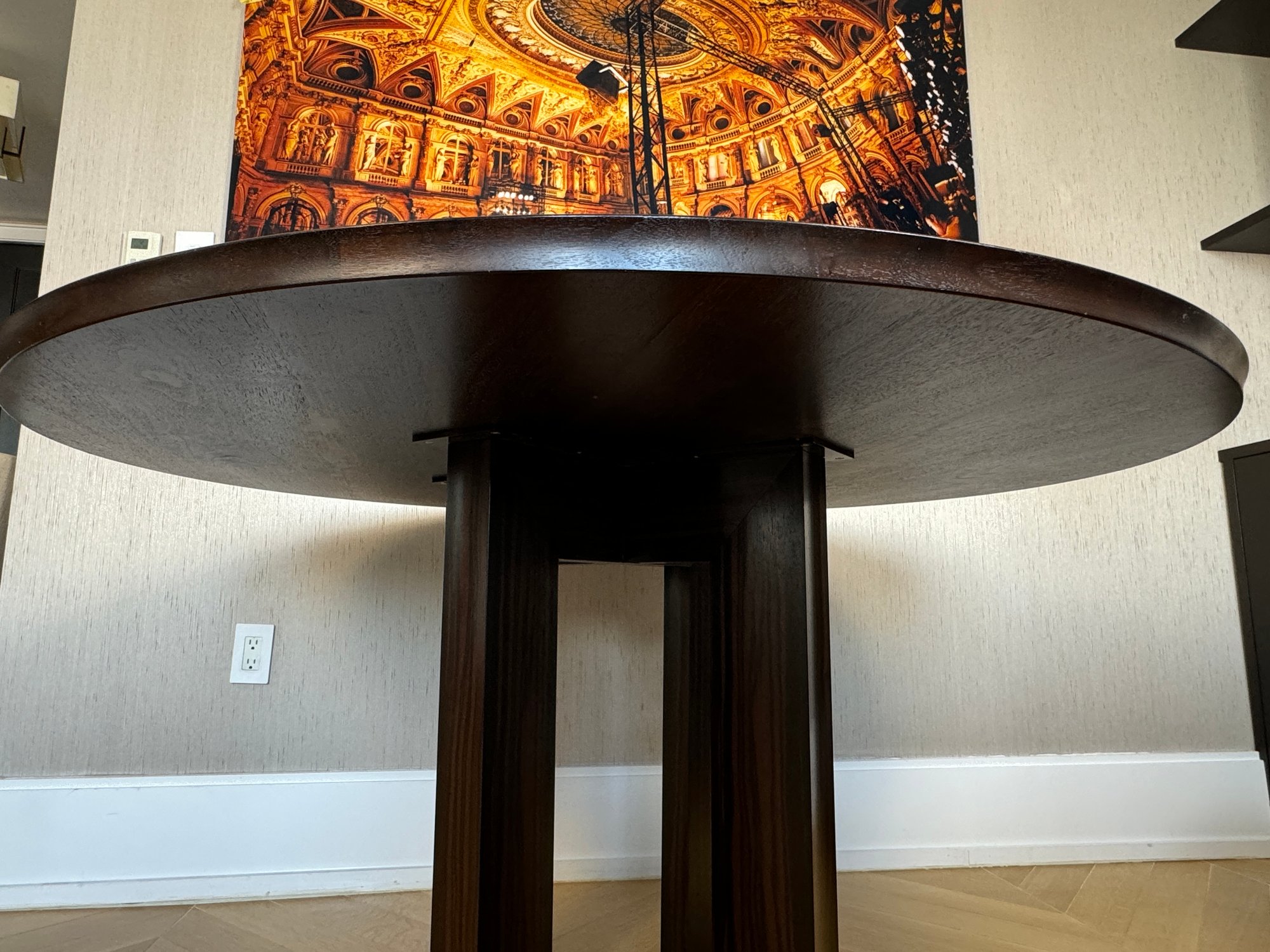 Troscan Design Furnishings Round Dining Table - Top Shows Signs Of Use ...