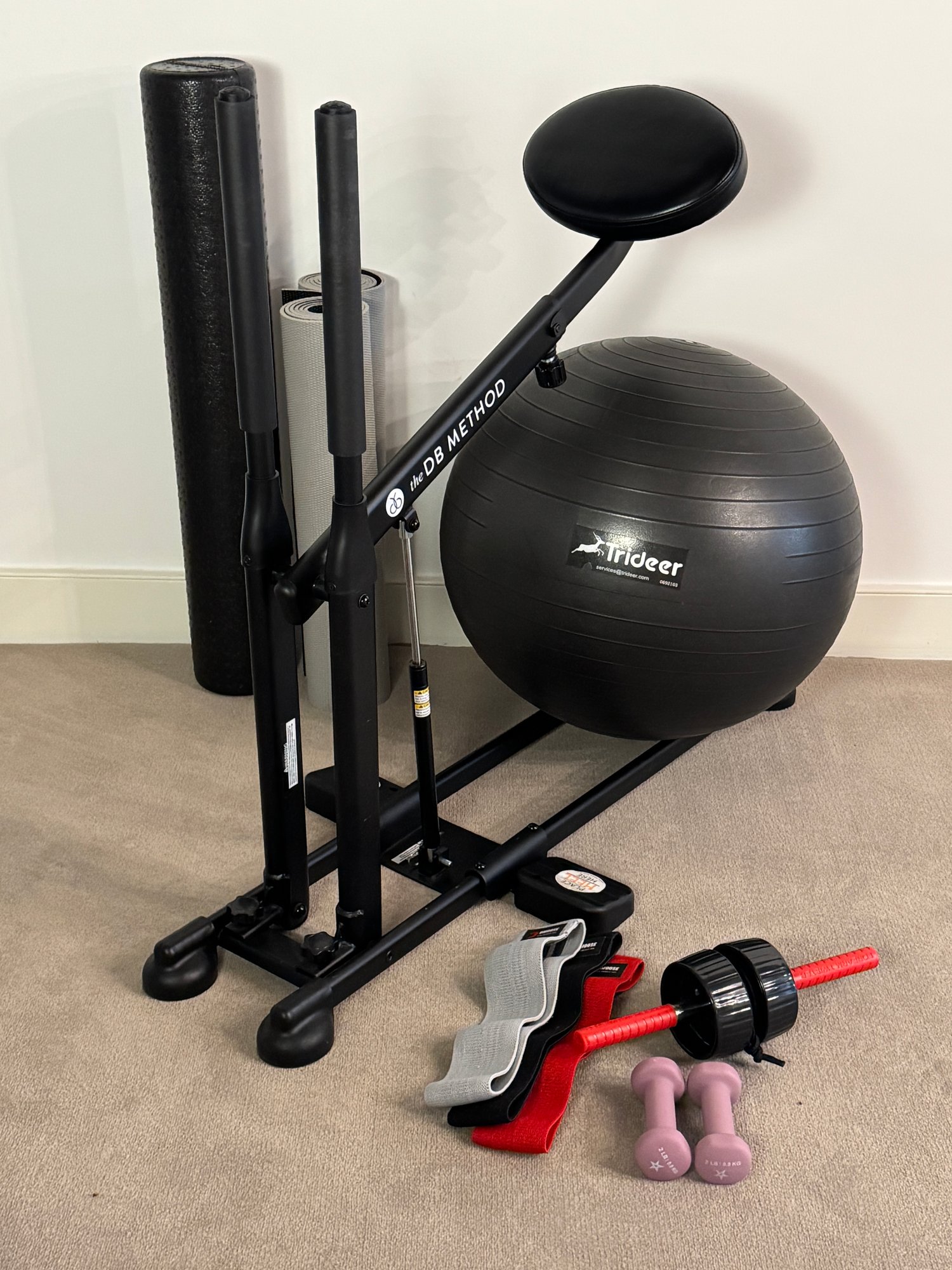 The DB Method Squat Machine With Yoga Mats And Trideer Yoga Ball #16076 ...