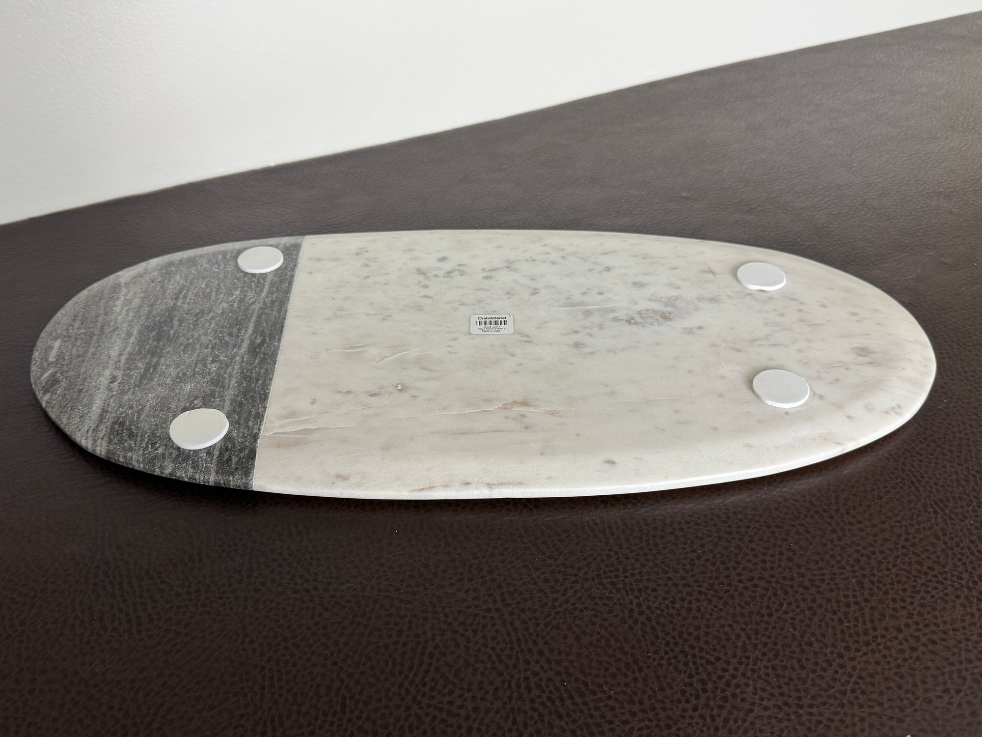 Crate And Barrel Marble Cheese Board - White And Grey #16086 ...