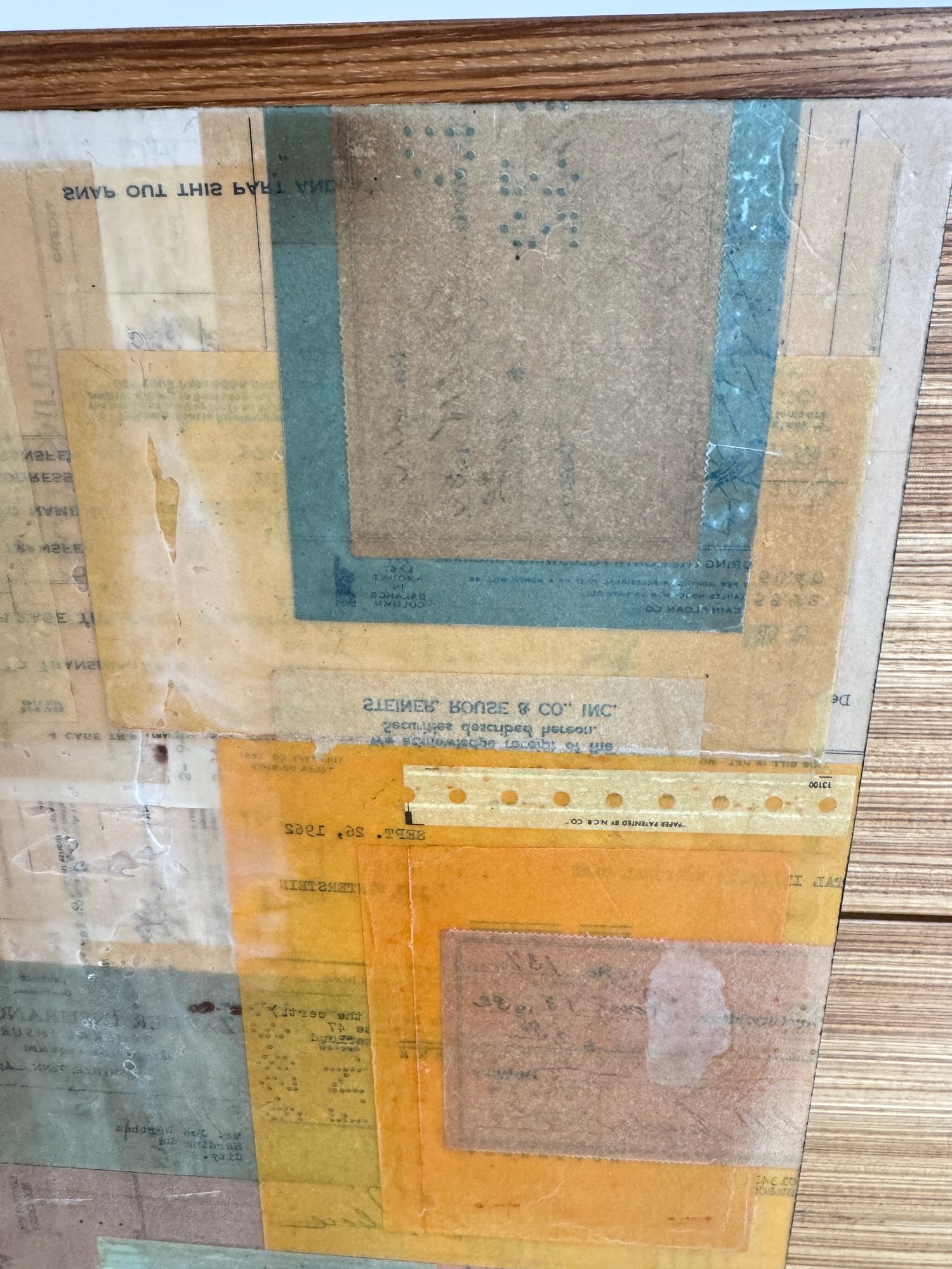 Signed Original Mixed Media On Wood - Gavin Zeigler, Paper Trail Series ...