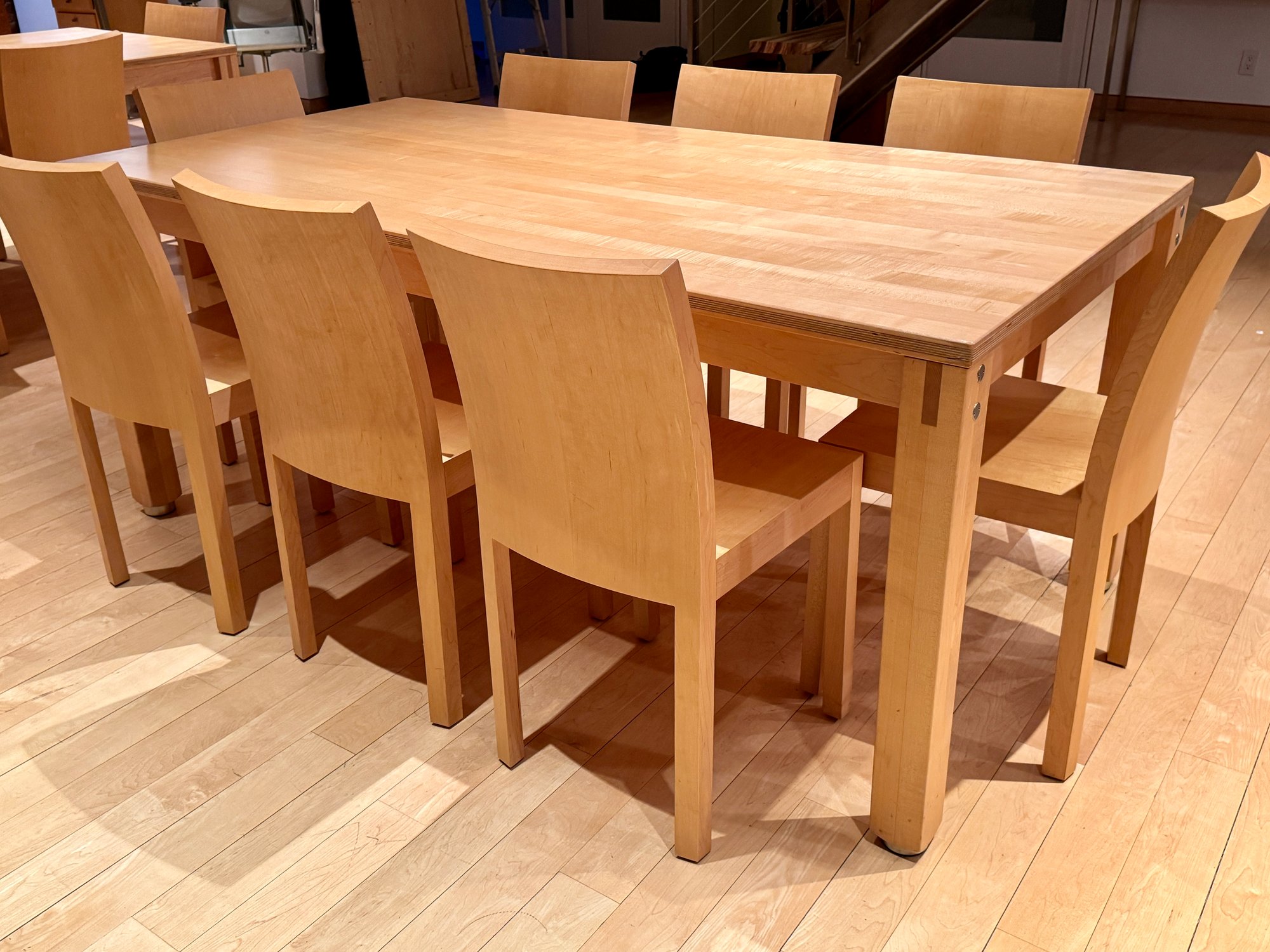 Bulthaup Light Wood Dining Table With Eight Matching Chairs - One Of ...