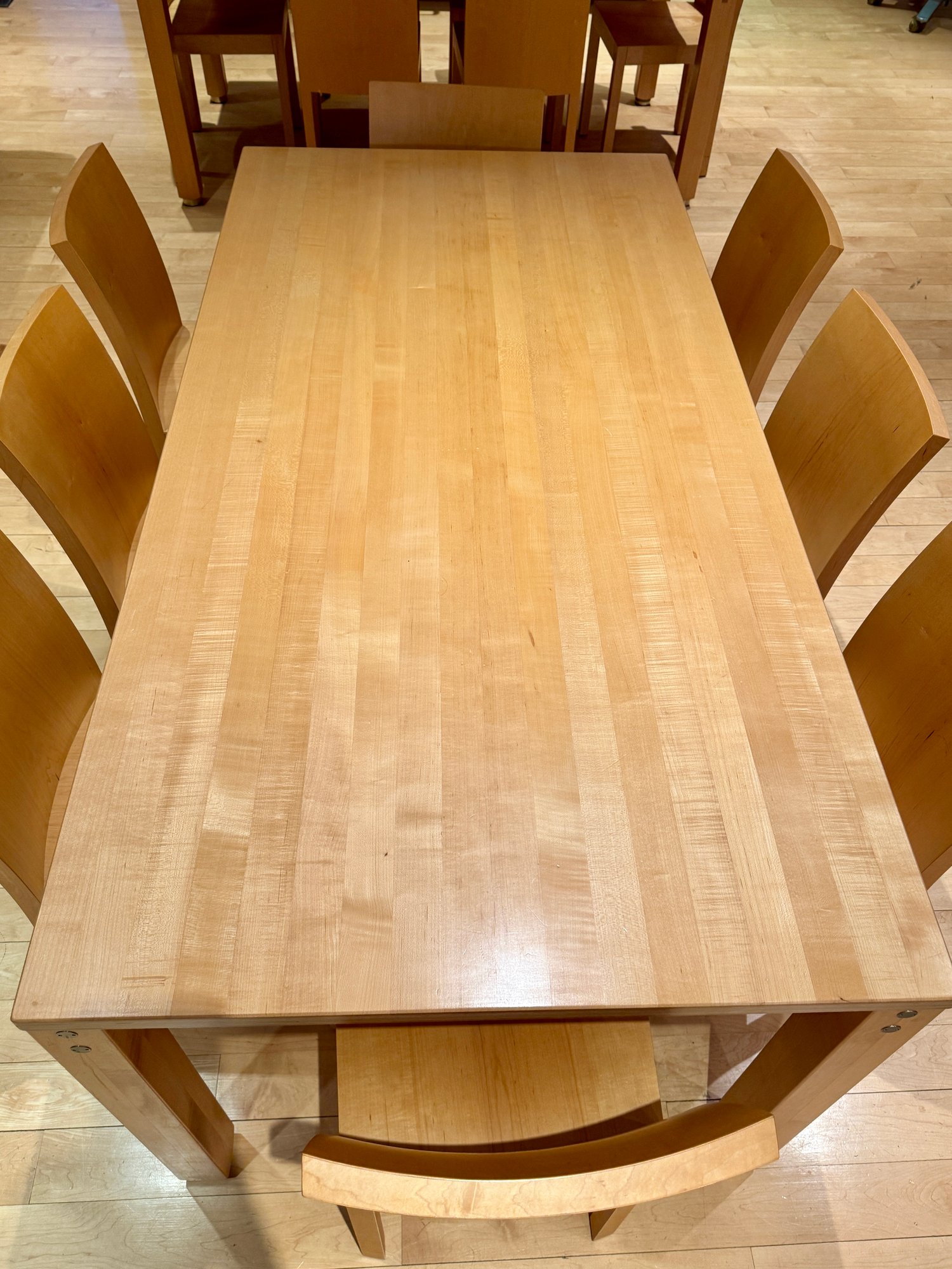 Bulthaup Light Wood Dining Table With Eight Matching Chairs - One Of ...