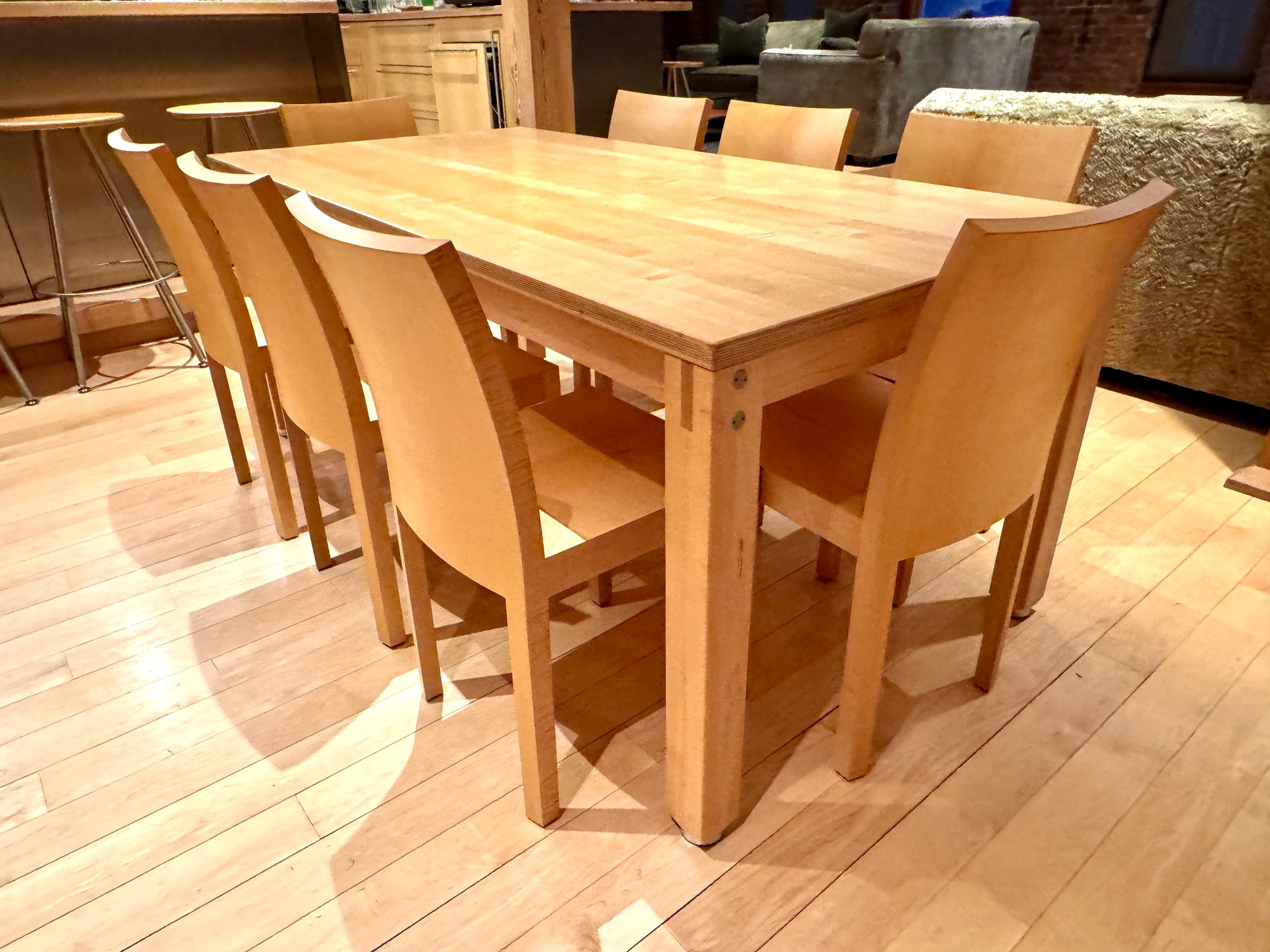 Bulthaup Light Wood Dining Table With Eight Matching Chairs - One Of ...