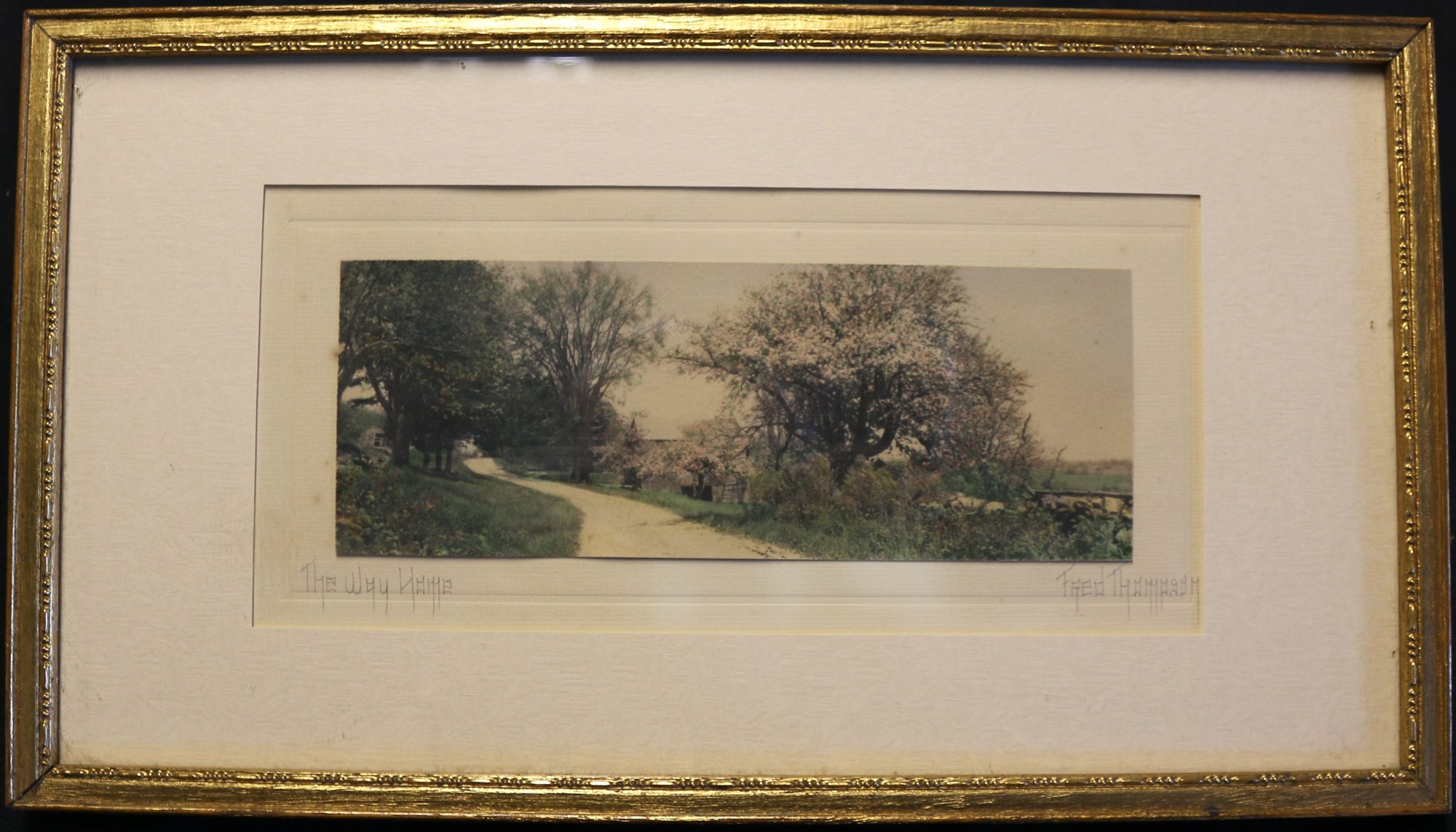 Framed Fred Thompson Hand Colored Photo - Signed - Titled: "The Way ...