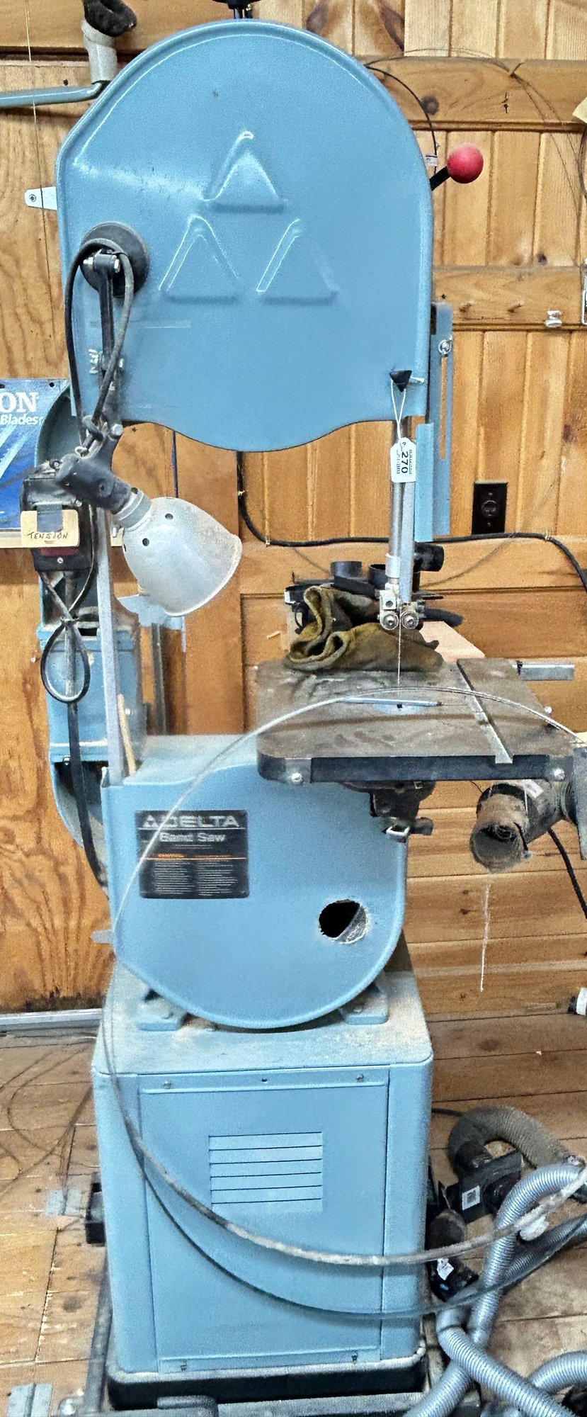 Delta 14" Bandsaw With Mobile Base, No Rip Or Miter Fence Present, 2 ...