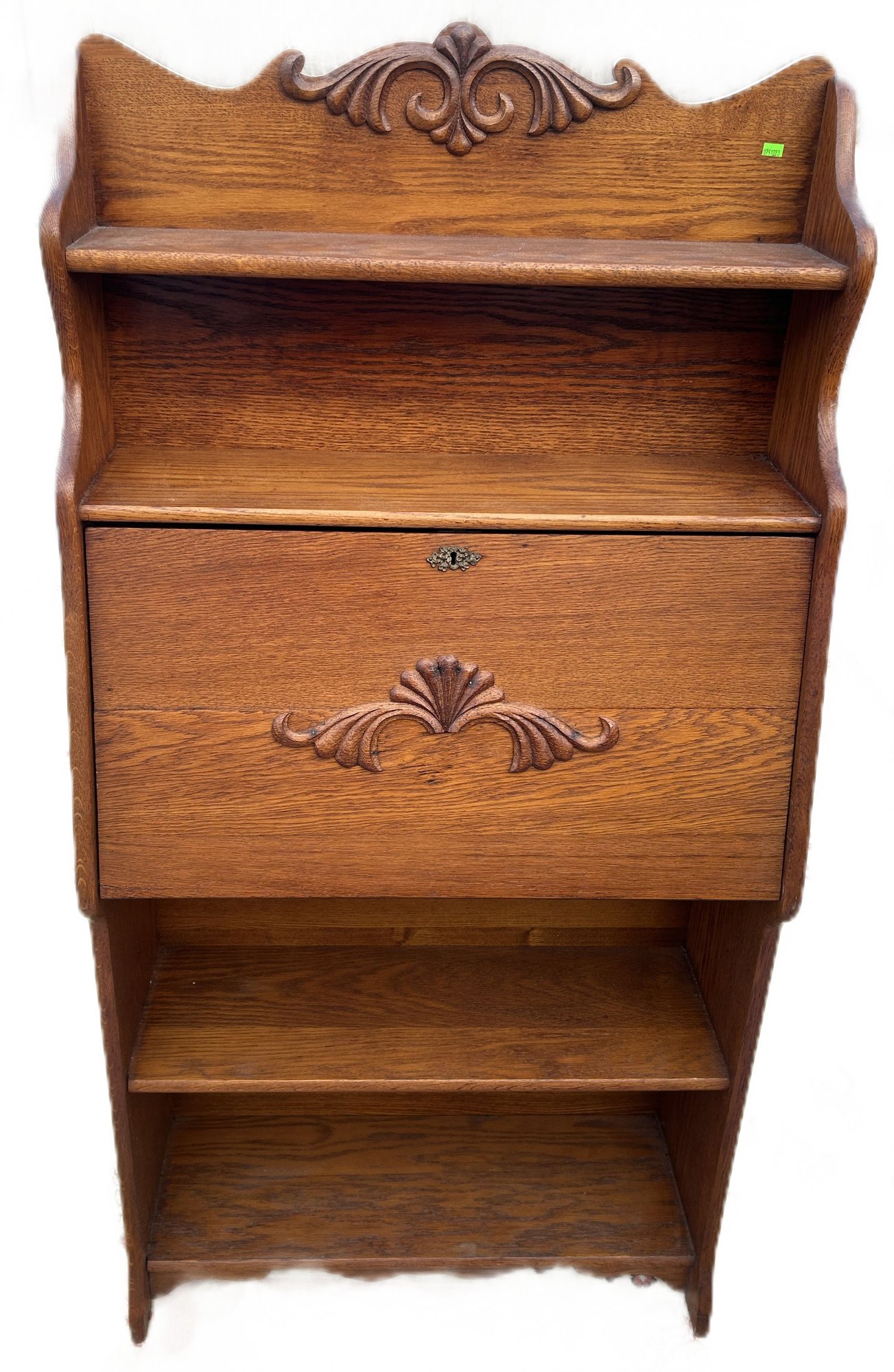 Oak Larkin Combination Drop Front Desk And Bookcase, 30" X 11.75" X 60 ...