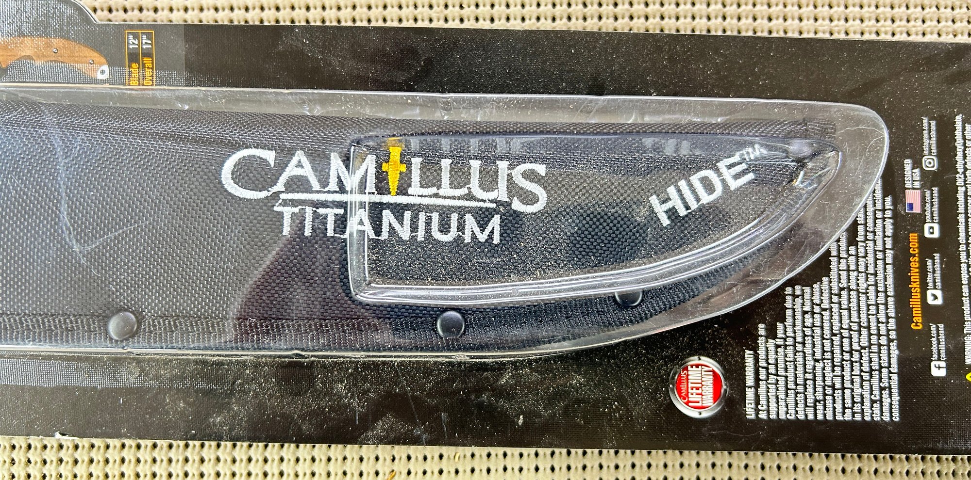 Knife Building Kit - Camillus Titanium Bonded, Hide Fixed Blade Machete ...