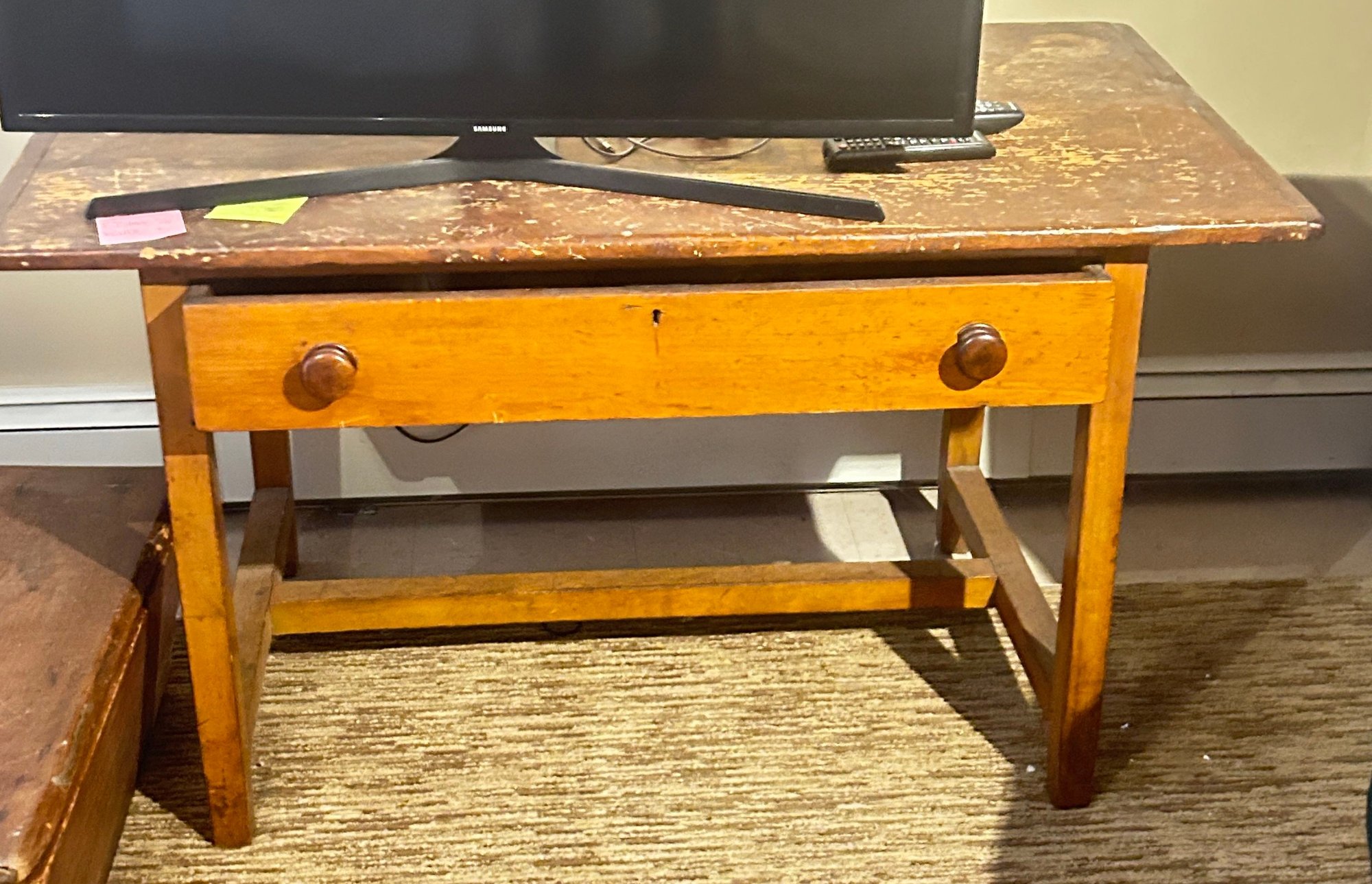 Single Drawer Work Table Desk, Breadboard Ends, 50.5" X 17.5" X 29.75"H ...