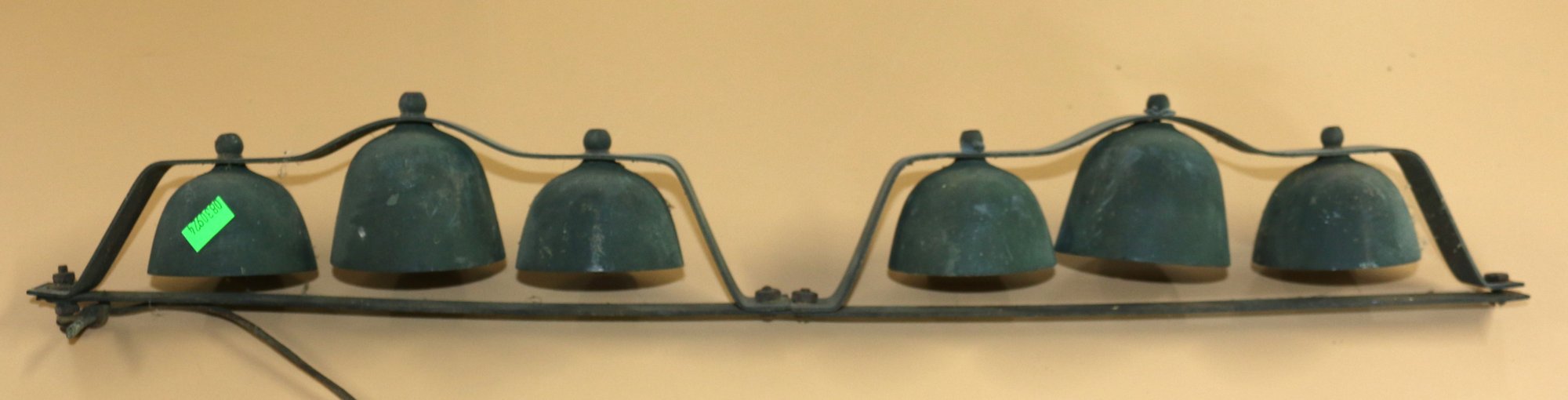 Set Of Six Brass Sleigh/buggy Bells - Each Bell Has 3 Small Clappers ...