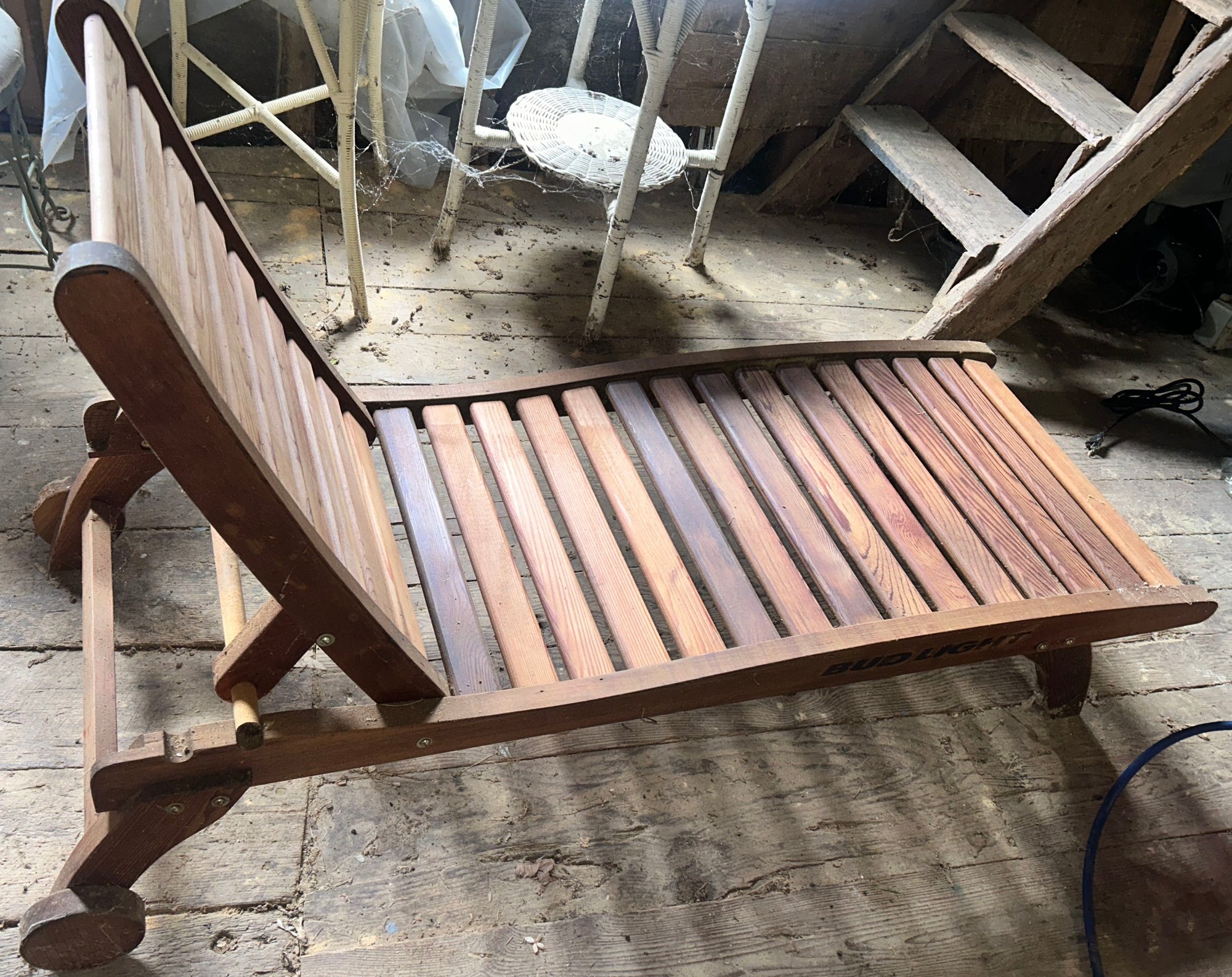 Nice Cedar Chaise Lounge Branded Bud White, 69.5"L X 24" X 34"H (Back ...