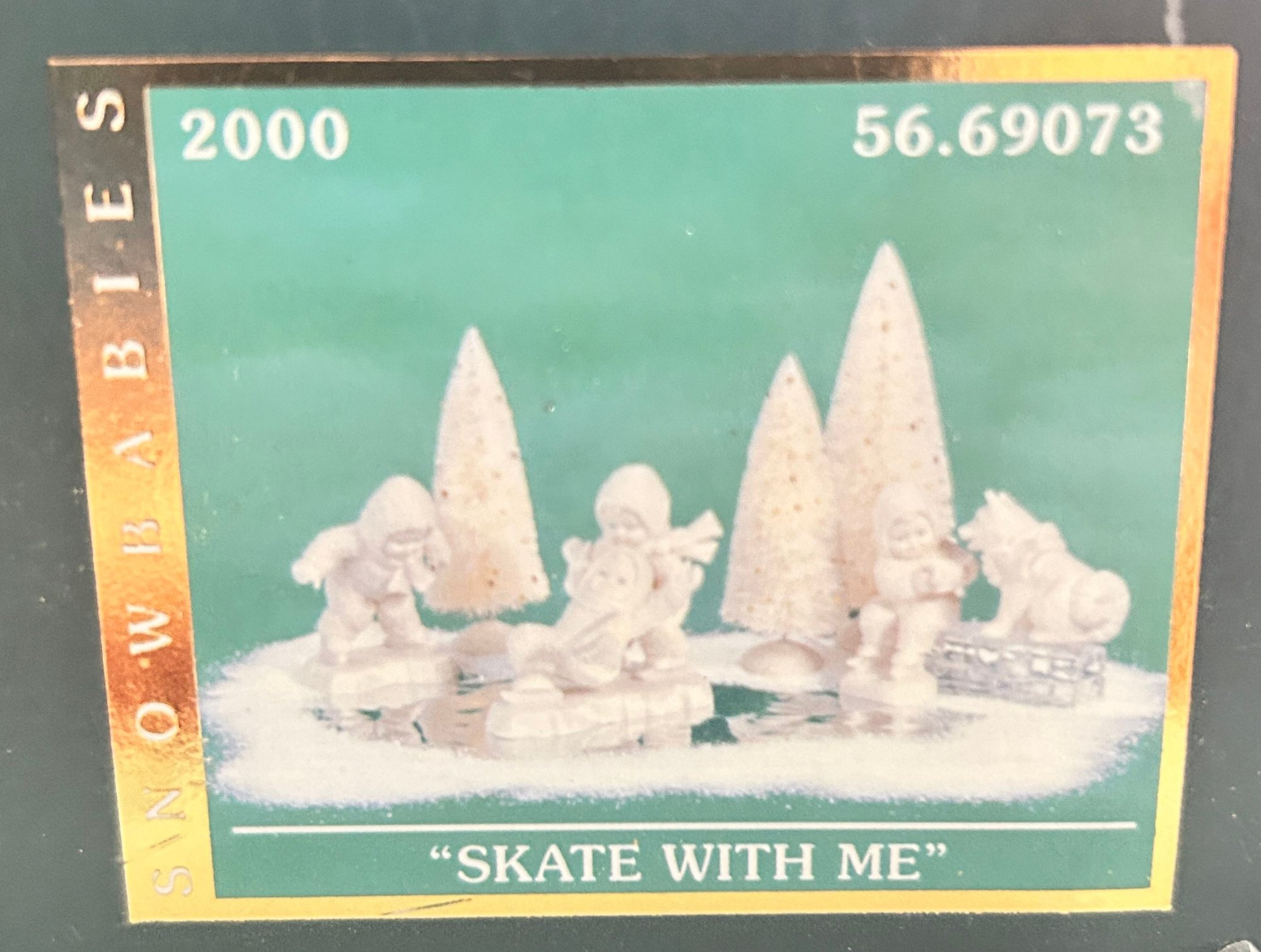 Vintage Dept 56 Snowbabies "Skate With Me" Boxed Set In Original Box ...